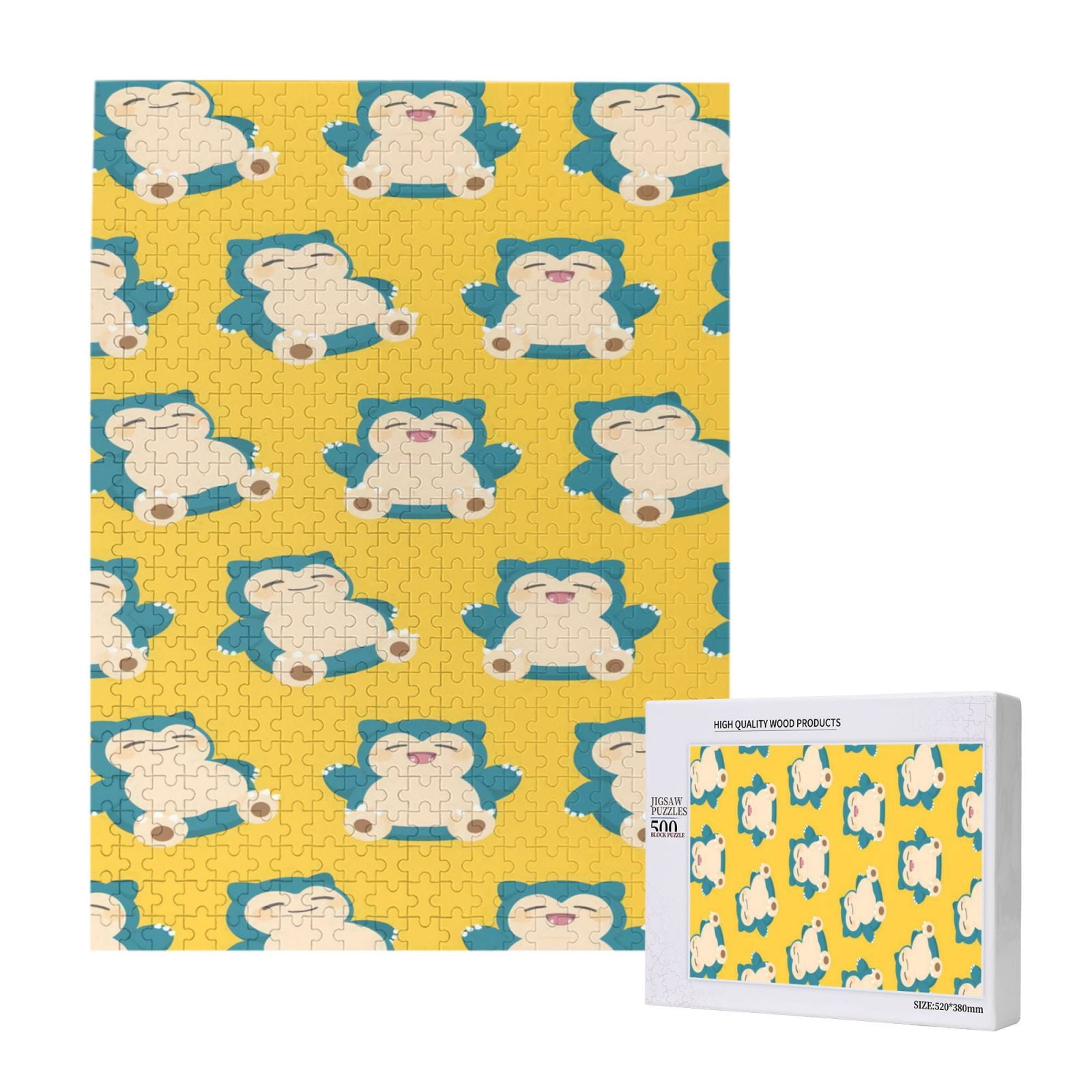 Snorlax Jigsaw Puzzle for Kids Adults 500 Piece Challenging Wooden ...