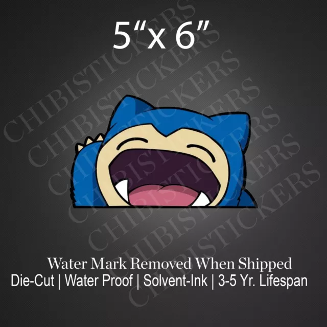 Snorlax Pokemon Pikachu Charmander Sticker Anime Vinyl Sticker ...