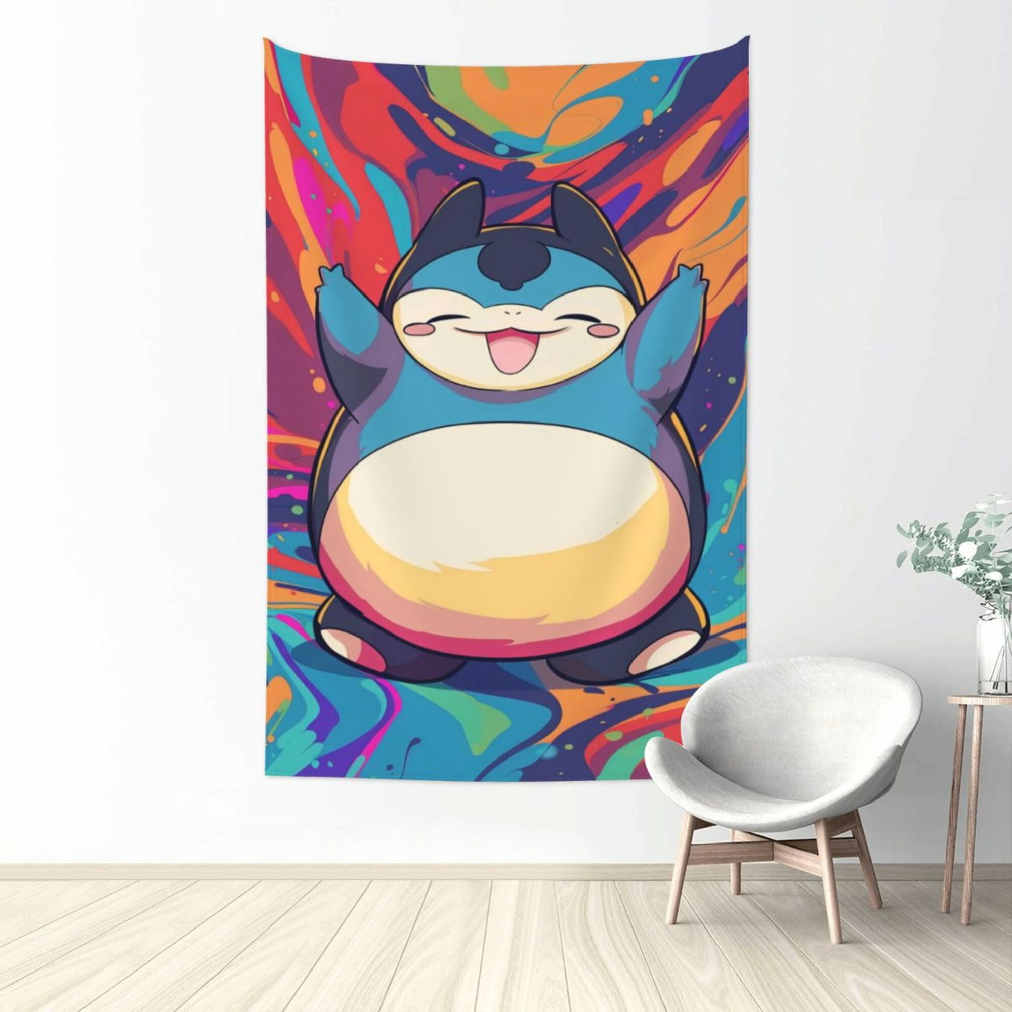 Snorlax Tapestry Large Banner Wall Hanging Tapestries Aesthetic Poster ...