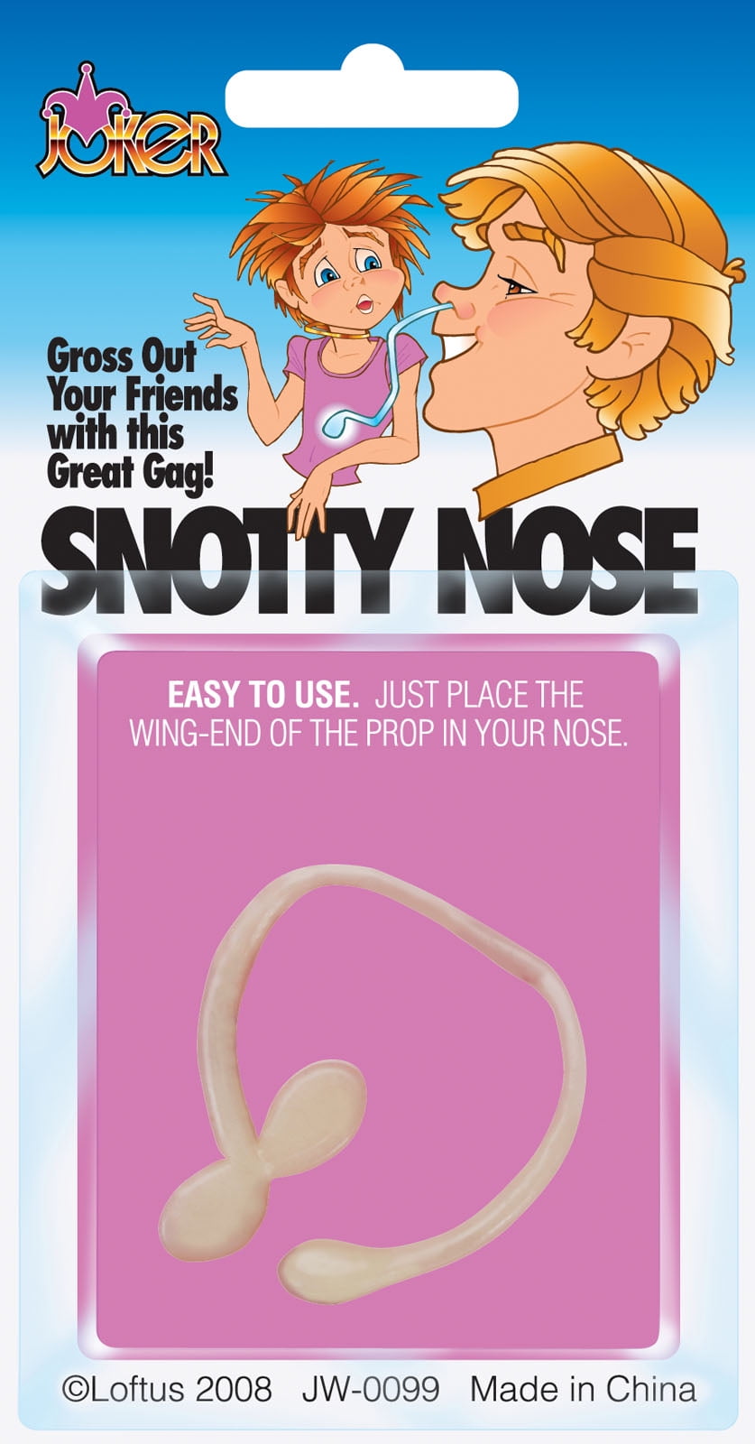 Snotty Nose Gross Realistic Long Booger Prop 3in Christmas Booger Gag ...