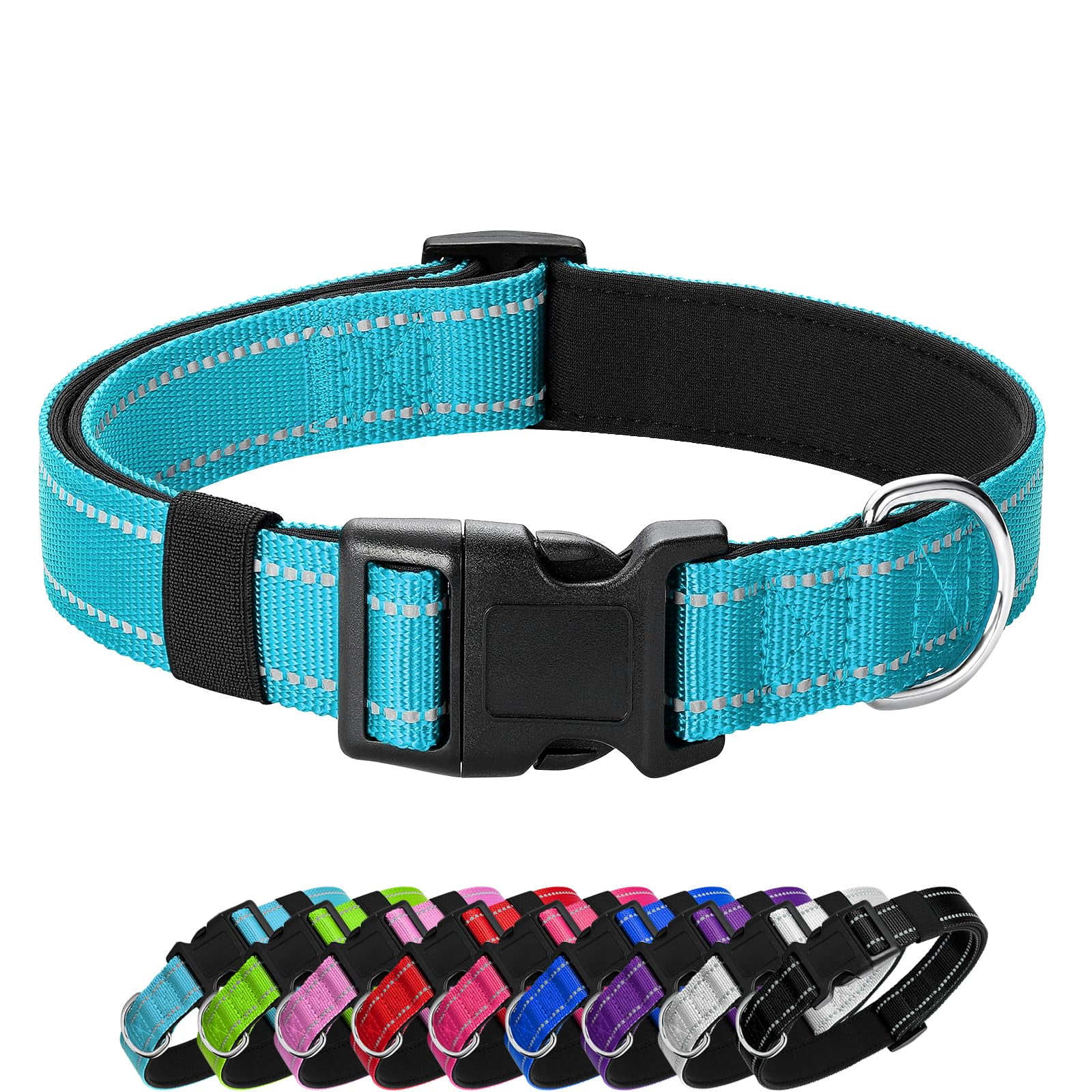 SnoutTrail Reflective Dog Collar Padded with Soft Neoprene Breathable ...