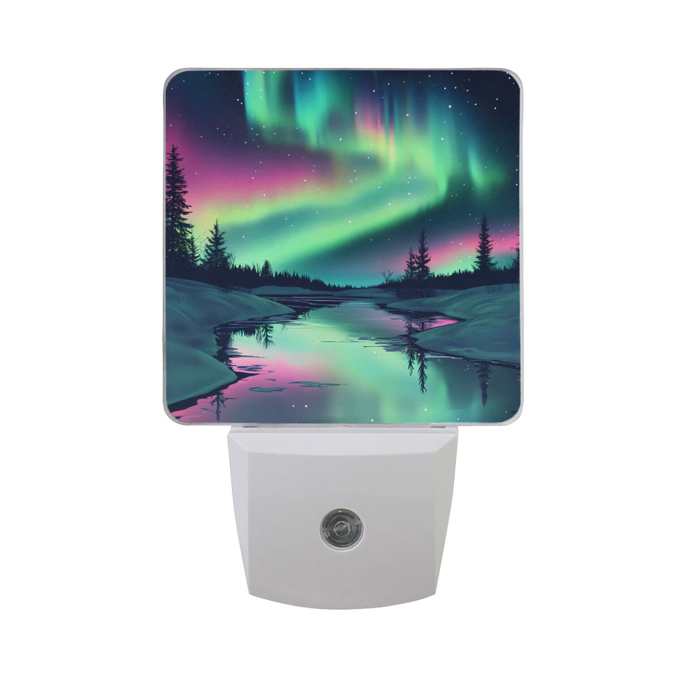 Snow Aurora Night Light 2 Pack LED Nightlight Plug into Wall Dusk to ...