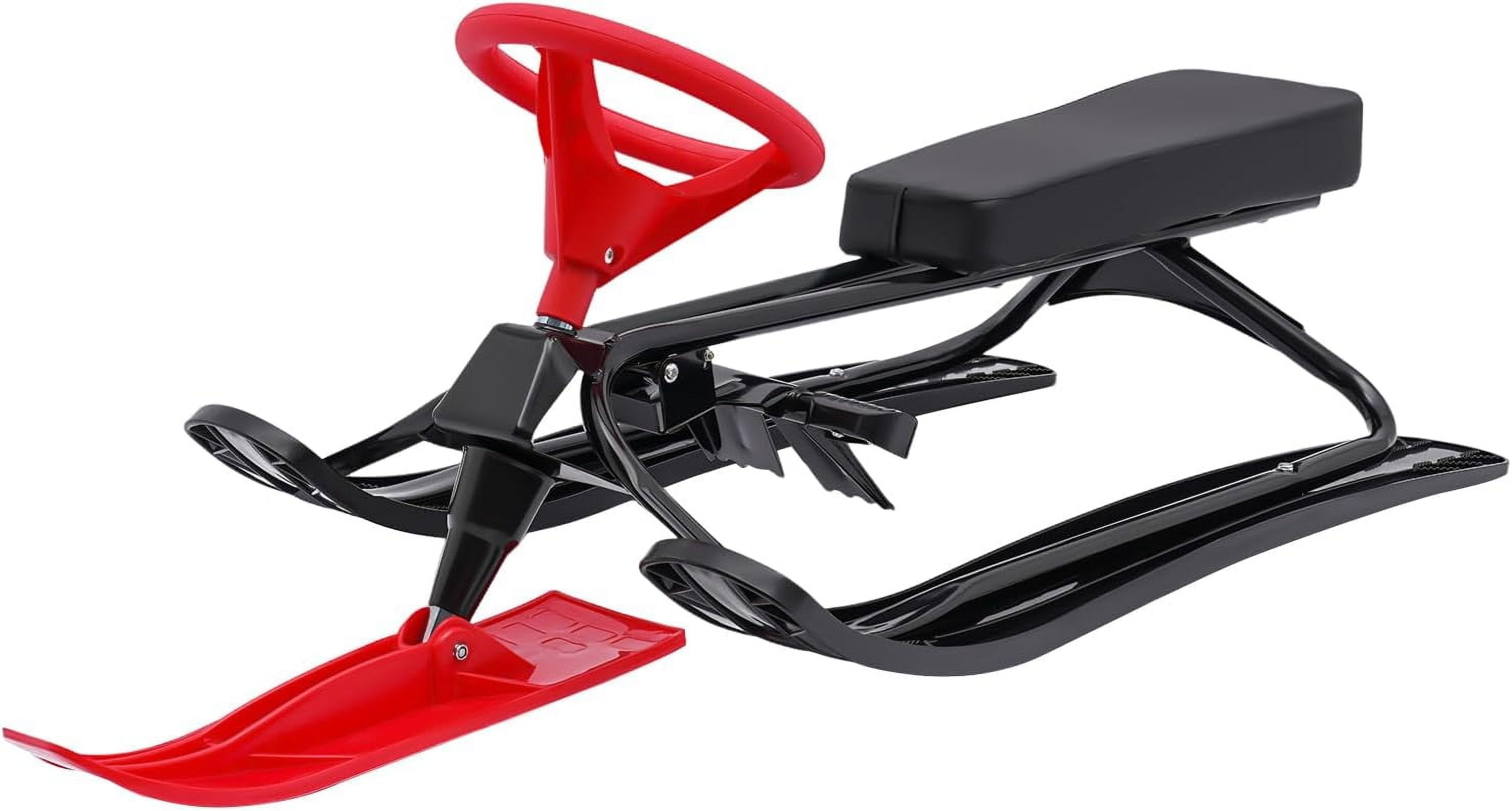 Snow Bike Sled Snow Scooter Free Standing Snow Racer Sled for Ski Sled ...