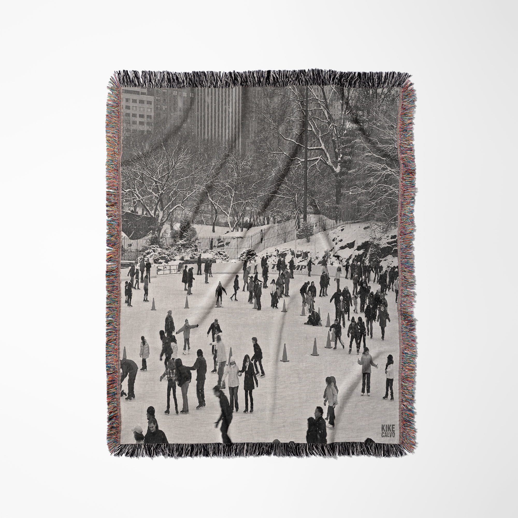 Snow Blizzard In Central Park Manhattan New York City Ice Skate Ring ...
