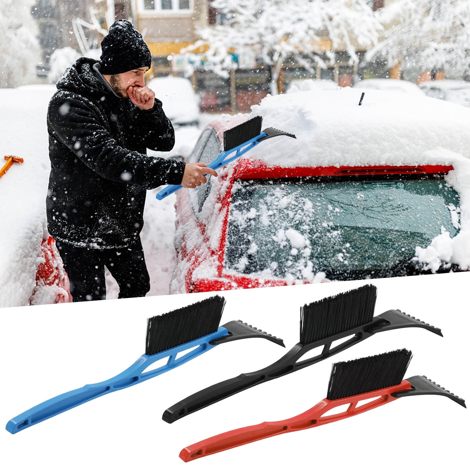Snow Blower Attachment,Car Snow Pusher,Detachable Brush + Large Plow ...