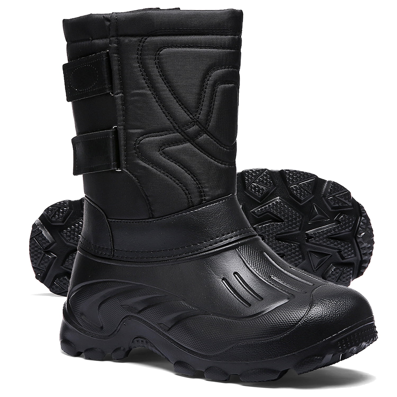 Snow Boots for Men Outdoor Mid-Calf Winter Warm Snow Shoes with ...