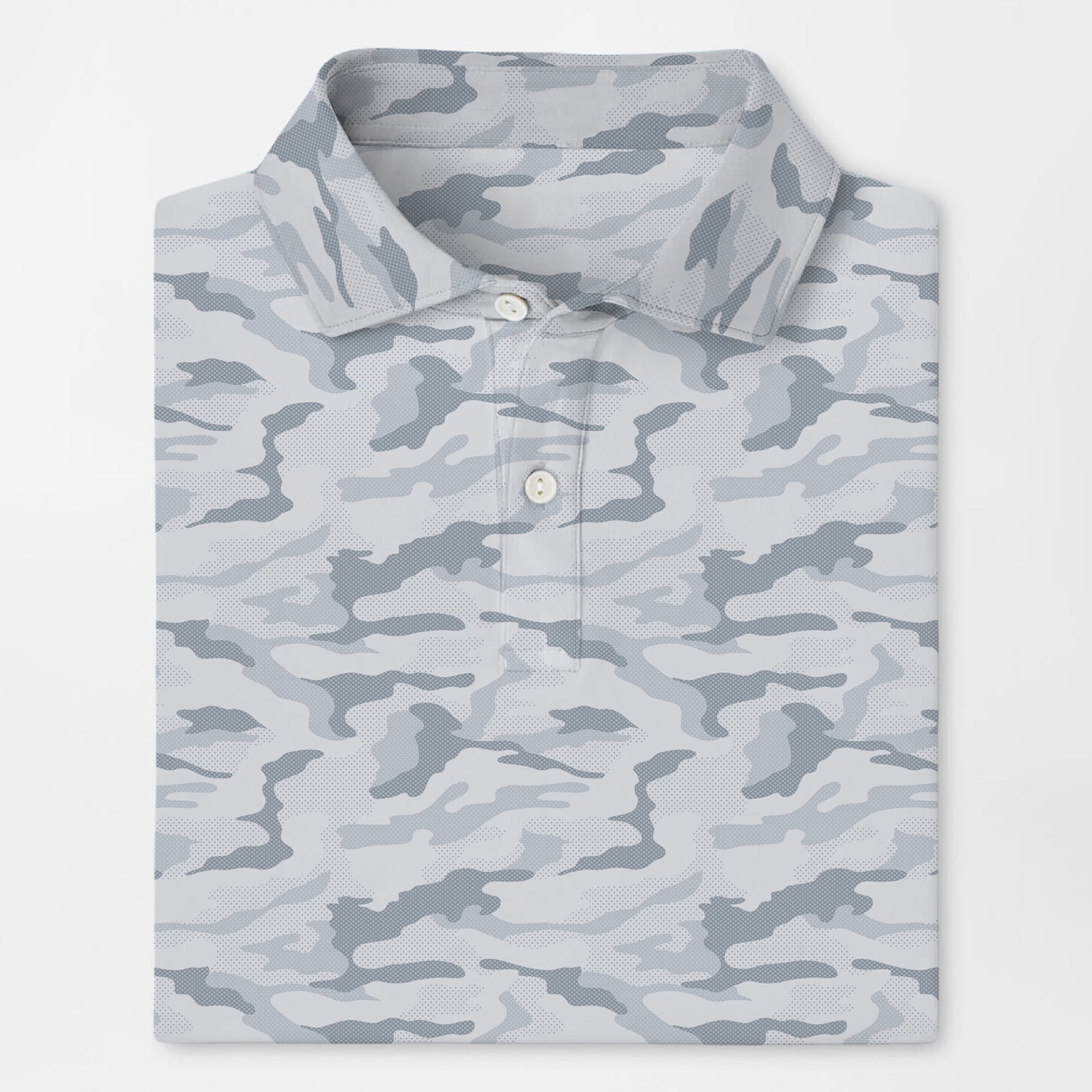 Snow Camouflage Polo Shirt for Men Short Sleeve Outdoors Fishing ...