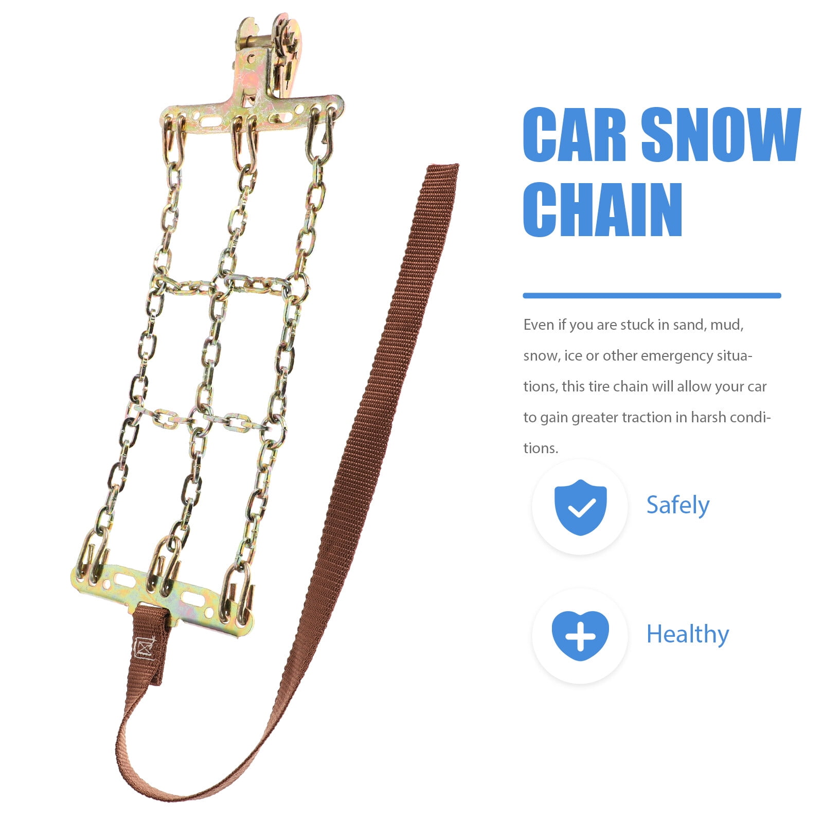 Snow Chains, Tire Chains for Car SUV Pickup Trucks, Adjustable Portable ...