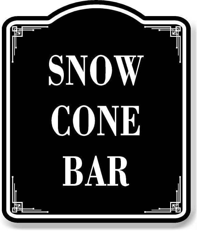 Snow Cone Bar BLACK Aluminum Composite Sign, 20"x24" - Walmart.com