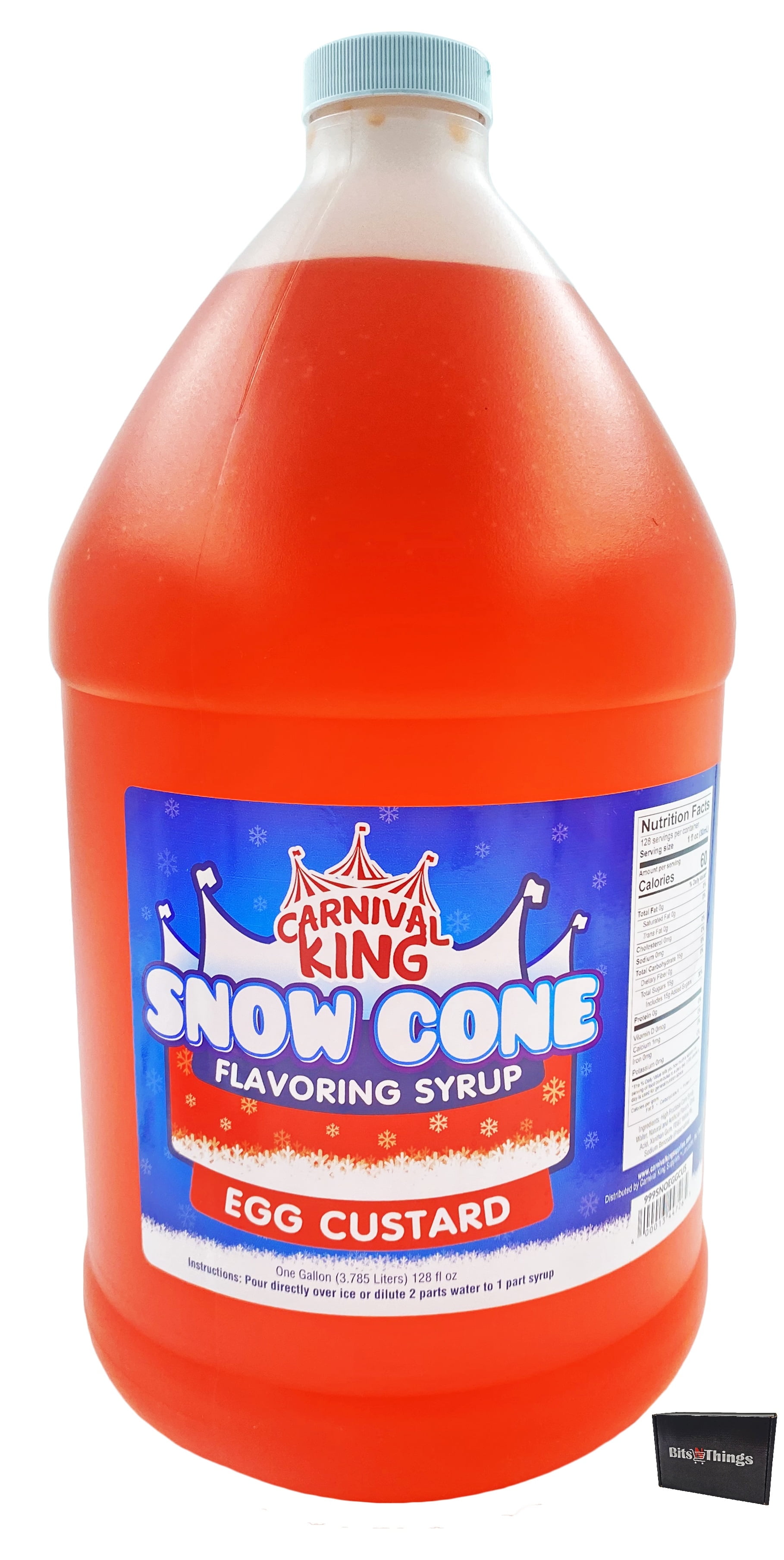 Snow Cone Flavoring Syrup 1 Gallon | 128 fl oz. (Egg Custard) - Walmart.com