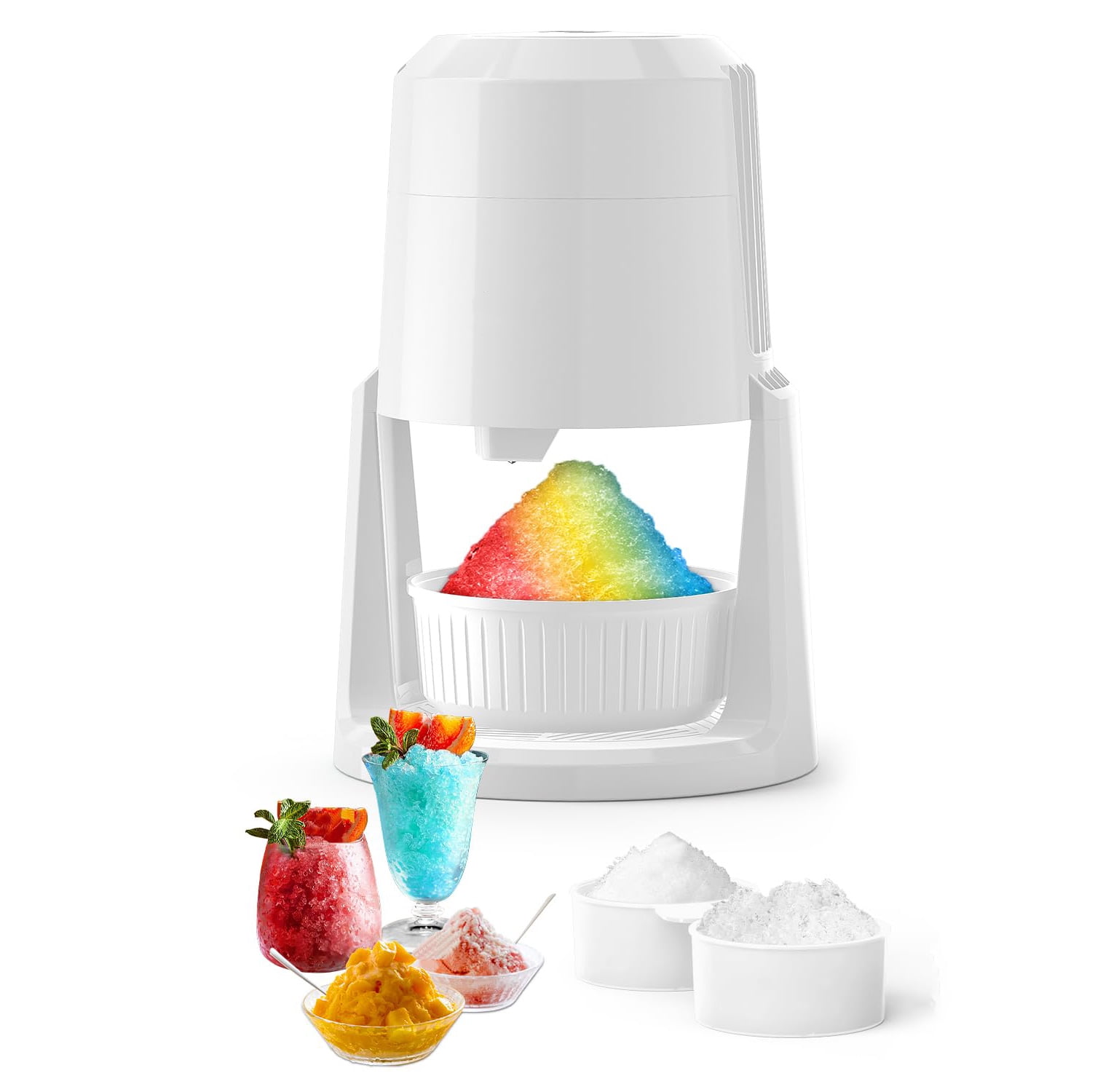 Snow Cone Machine - Shaved Ice Machine - 2 ICY Textures Ice Shaver for ...
