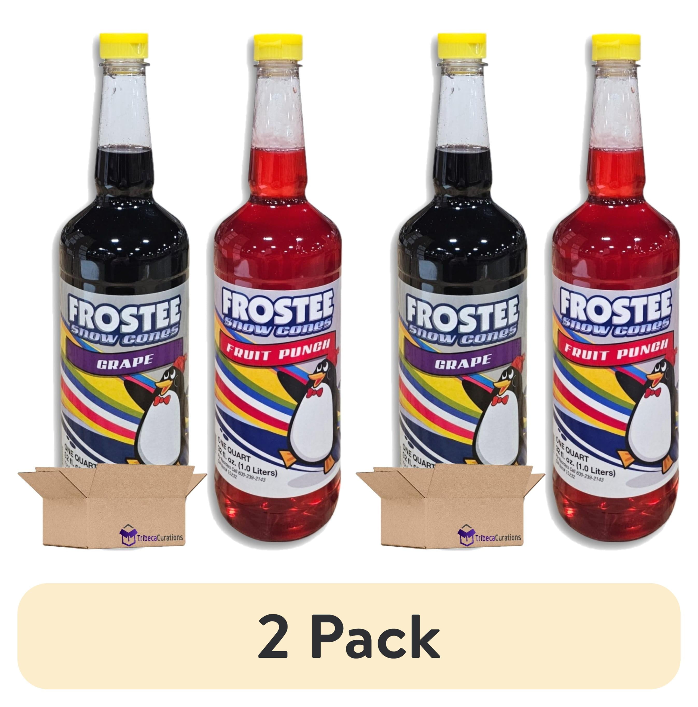 (2 pack) Snow Cone Syrup 3 Flavor Variety Pack Grape, Fruit Punch, Pina ...