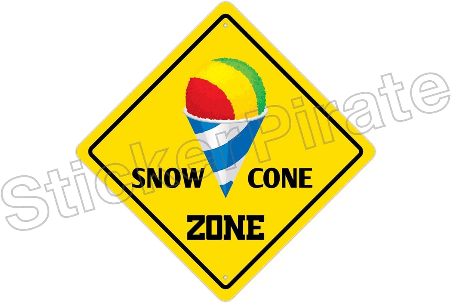 Snow Cone Zone Funny Metal Novelty Sign - Walmart.com