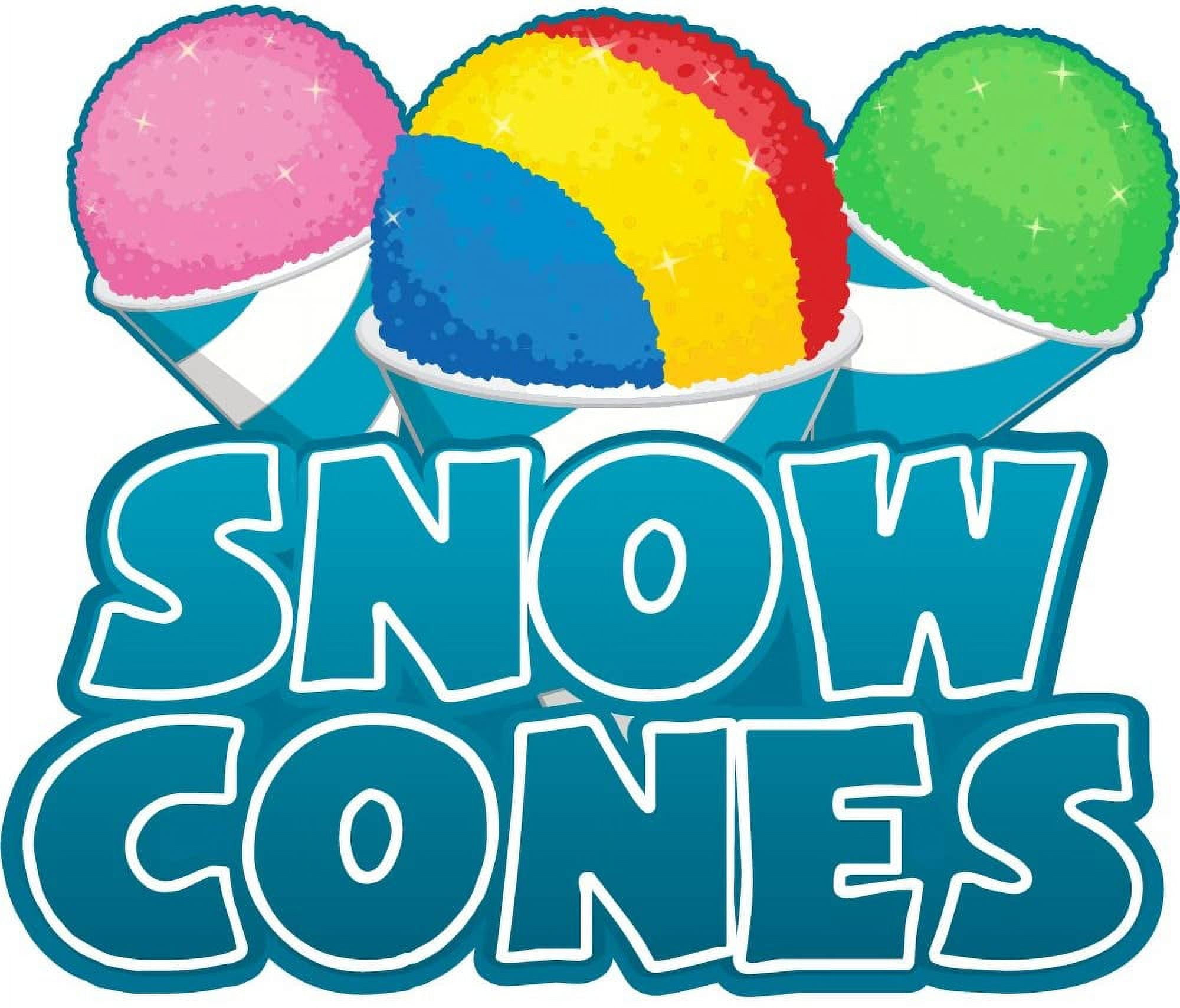 Snow Cones 16" Concession Decal Sign cart Trailer Stand Sticker ...