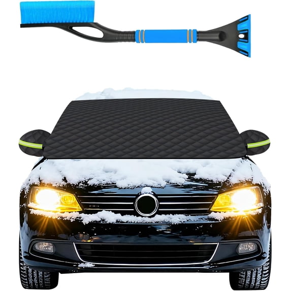 Snow Cover for Car Windshield, Snow Brush and Ice Scraper, Winter Front ...