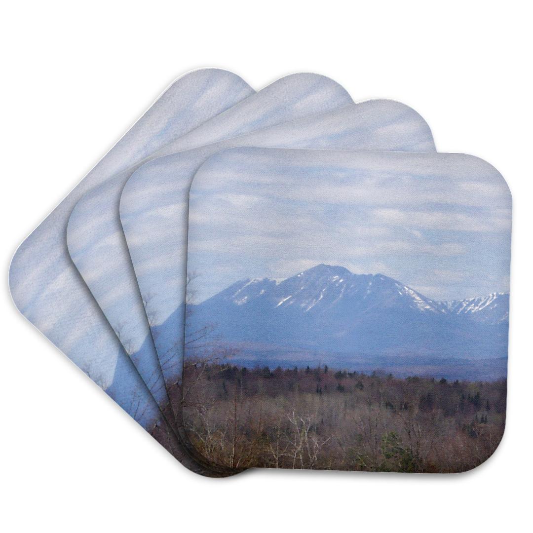 3drose, Snow Covered Mountain Peaks Mount Katahdin Maine Baxter State ...