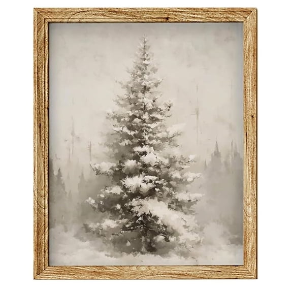 Snow Covered Pine Tree for Winter Festival Poster Size 24''x36 ...