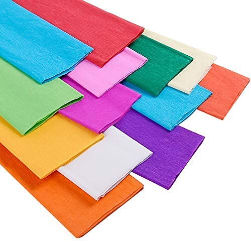 Snow Crafts CrepeWrinkled Assorted Colours Paper Rolls for Art and ...