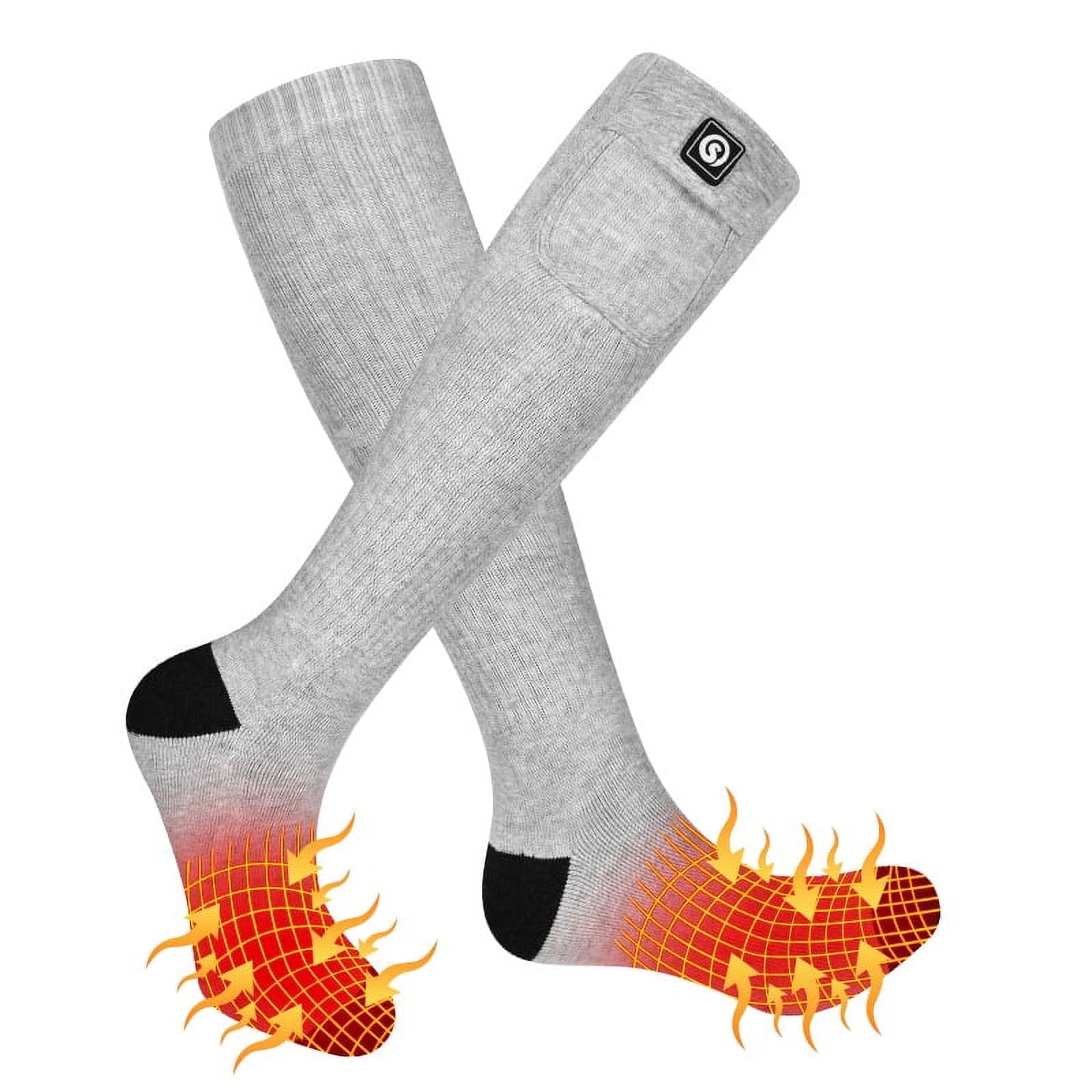 Snow Deer Heated 2025 Upgraded Rechargeable Electric Heated Socks,7.4V ...