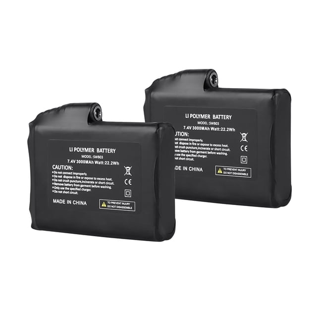 Snow Deer Heated lithium Battery 7.4V 3000mAh Li-Polymer Rechargeable ...