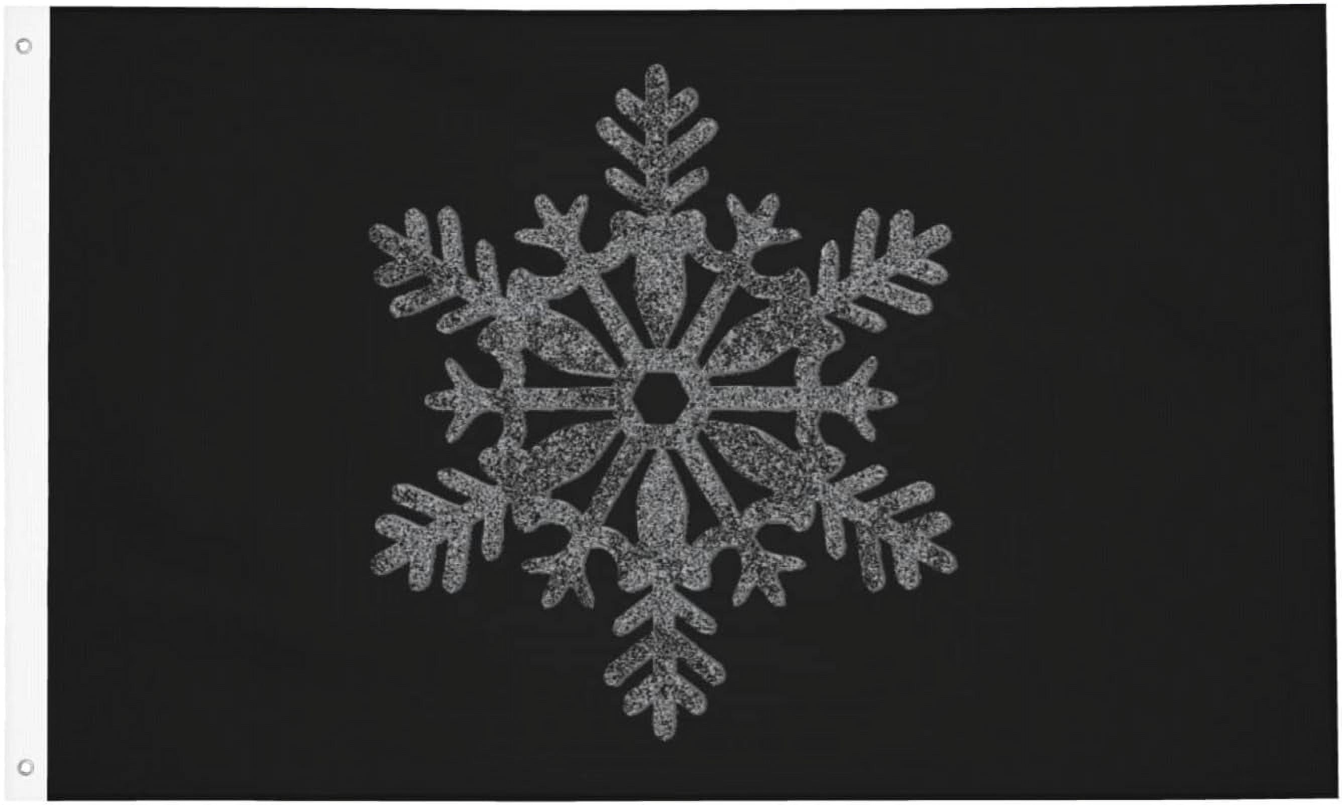 Snow Flake Banner With Metal Grommets Double Sided Printed Flag 3x5 Ft ...