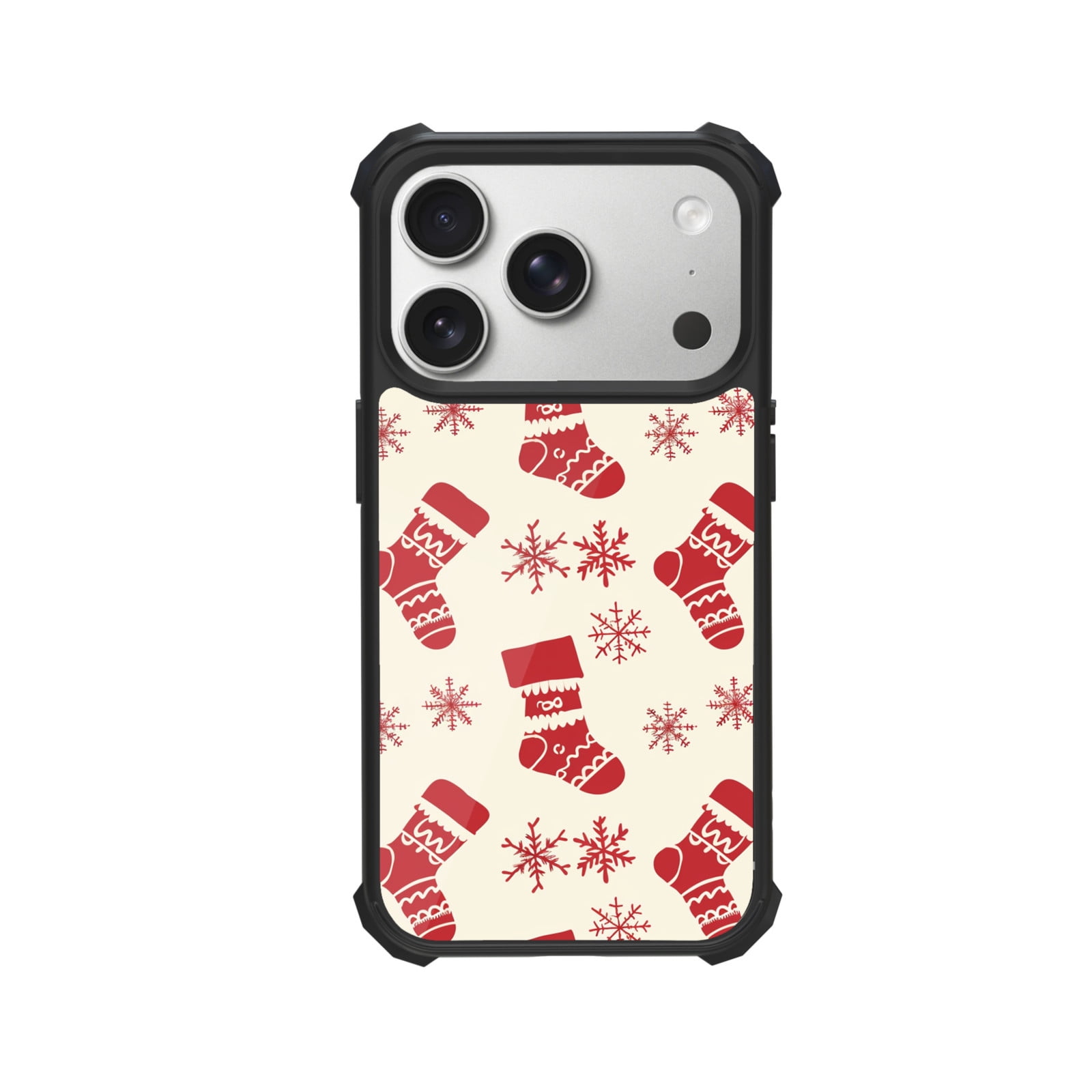 Snow Gift Sock Christmas Pattern Shockproof Case For iPhone 12 13 14 15 ...