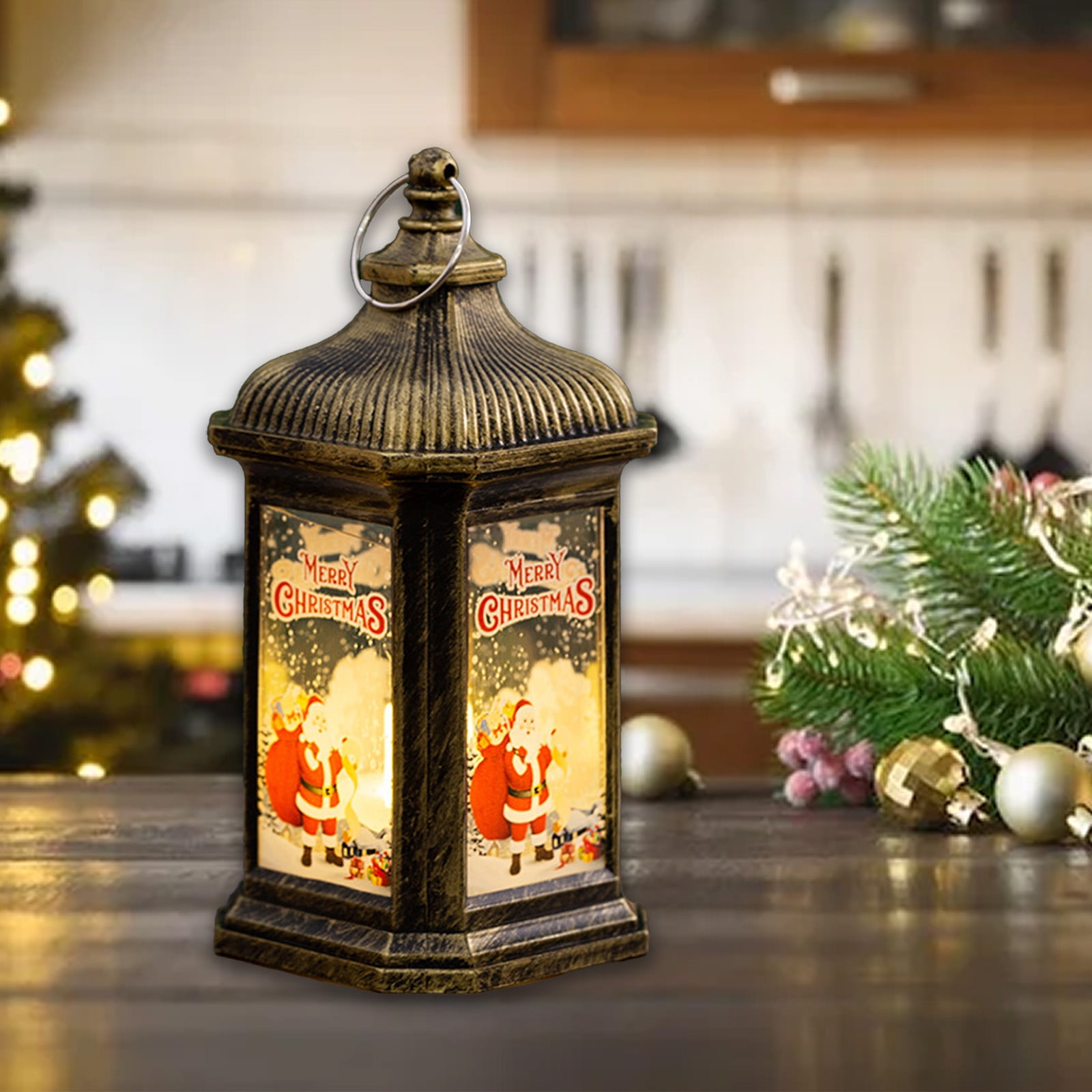 Snow Globe Christmas with Music USB Powered and Battery Operated Santa ...