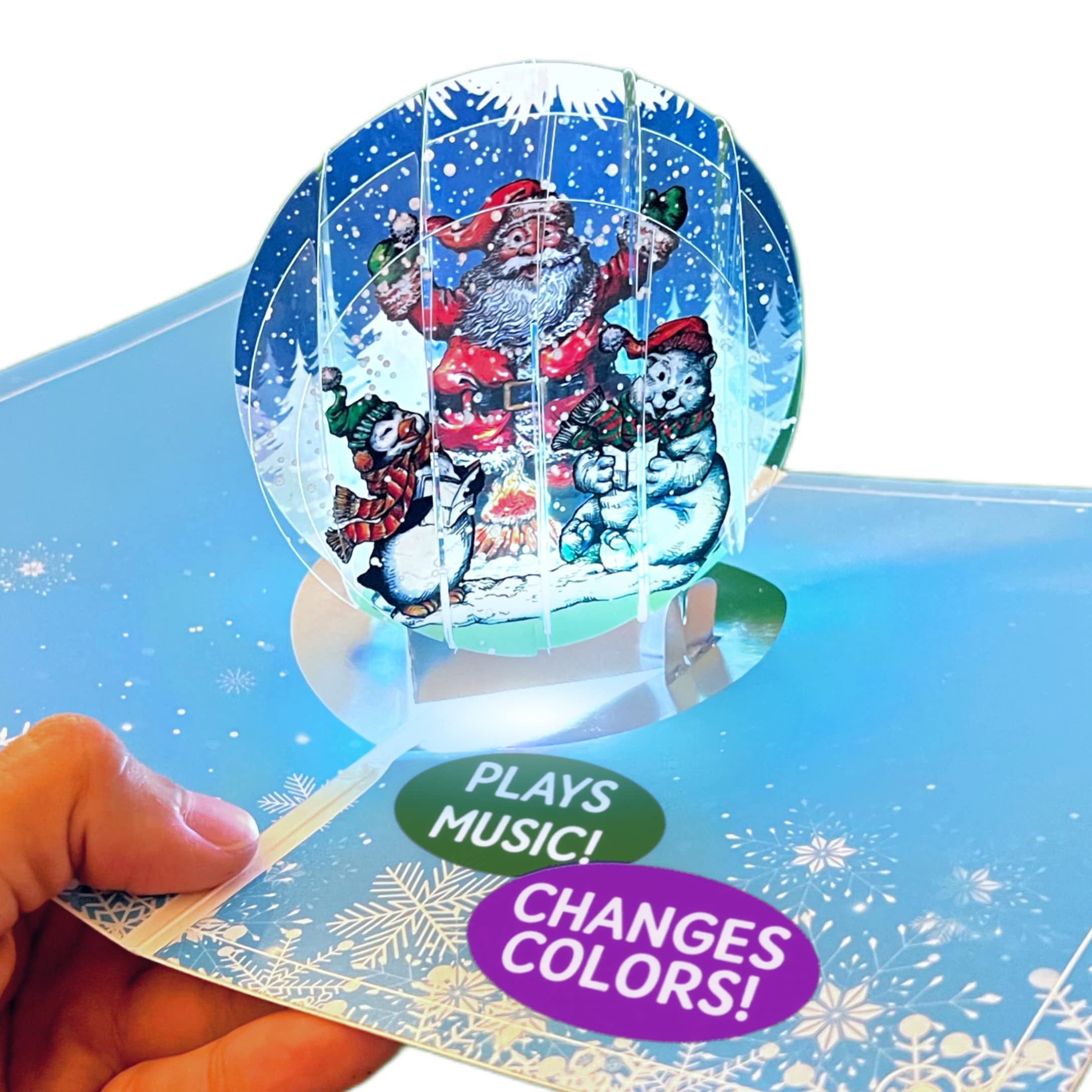 Snow Globe Musical Christmas Card - Plays 'Winter Wonderland', Color ...