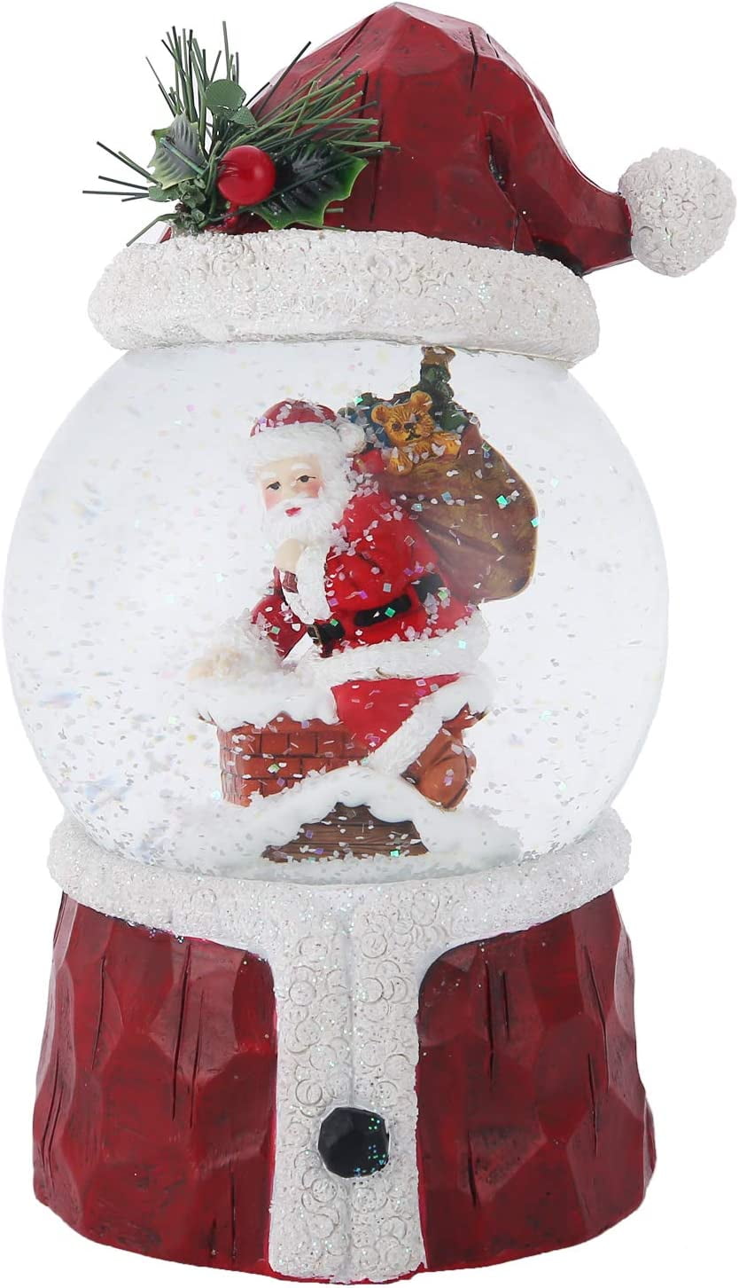 Snow Globe Wishes Musical Santa Snow Globe - 100mm Christmas Water ...