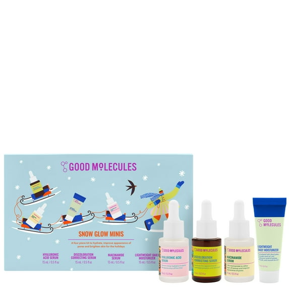 Good Molecules Snow Glow Minis 4-Piece Holiday Gift Set for Hydration ...