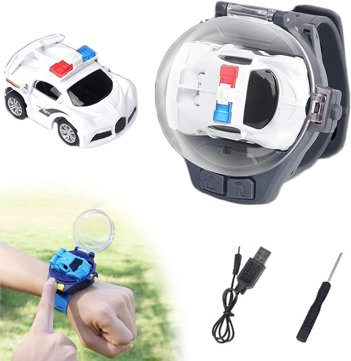 Snow Grass Watch Car, 2023 New Watch Remote Control Car Toy, Mini 2 ...