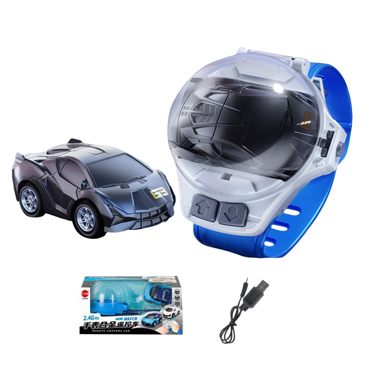 Snow Grass Watch Car, Watch Remote Control Car Toy, Mini 2.4GHZ RC Race ...