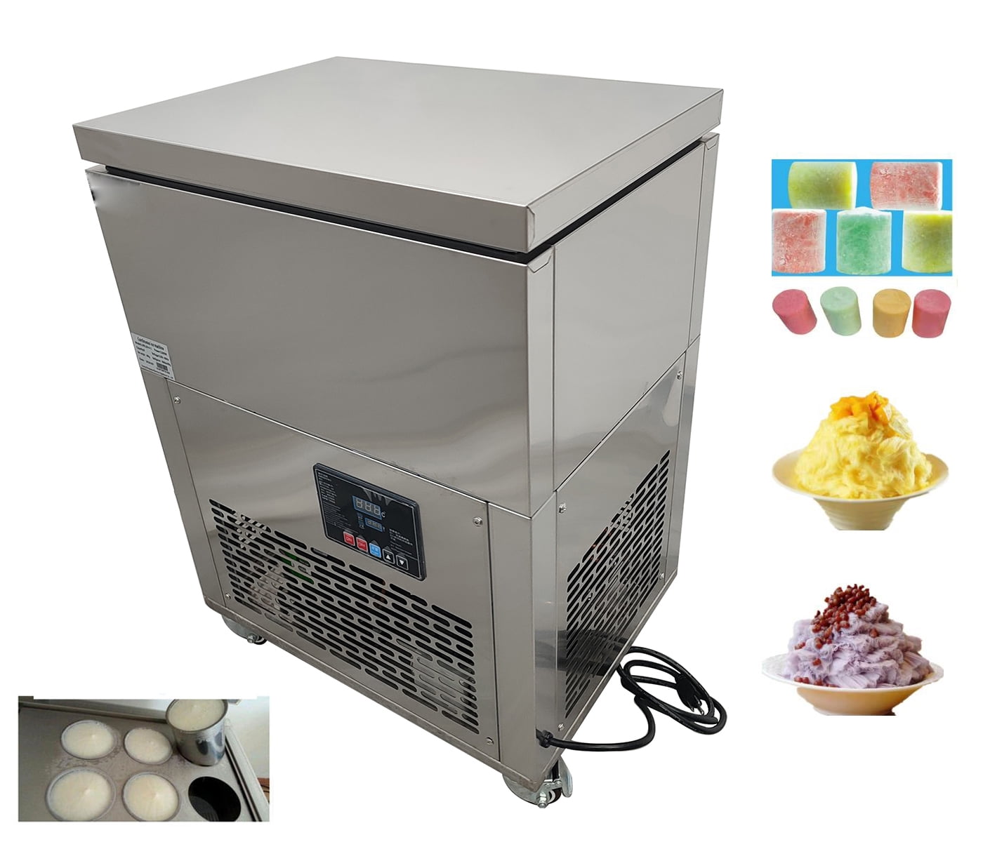 Snow Ice Freeze Maker Ice Cylinder Freezing Making Machine 220V ...