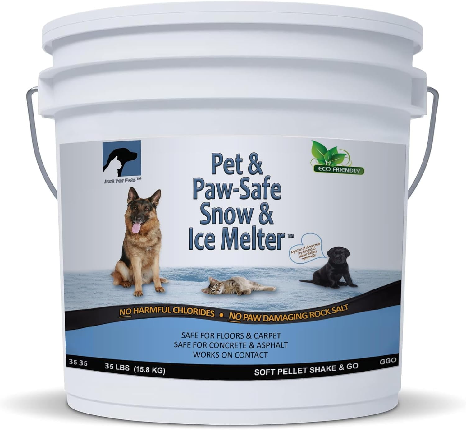 Snow & Ice Melter Safe for Pets & Paws Contains No Toxic Chlorides or ...
