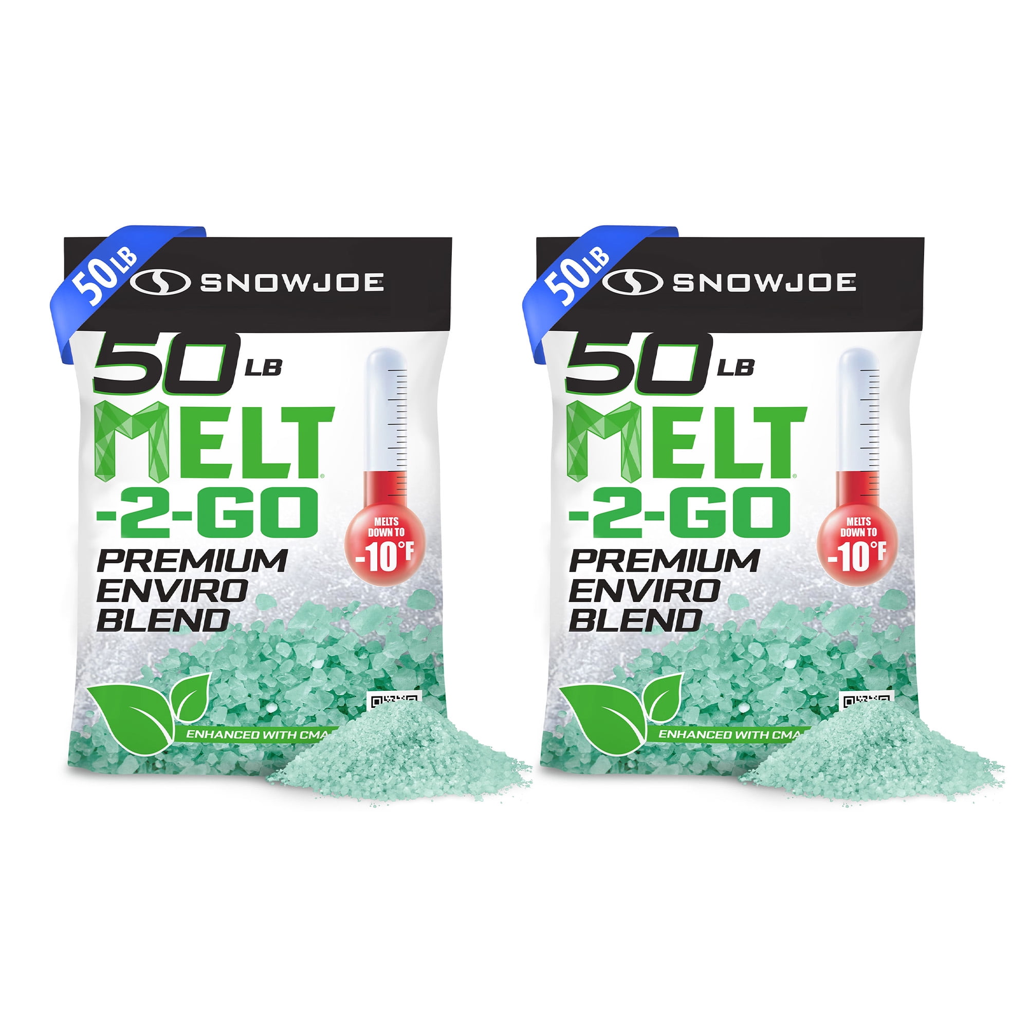 Snow Joe 2-Pack Premium Enviro Blend Ice Melt, Safer Melter with CMA ...
