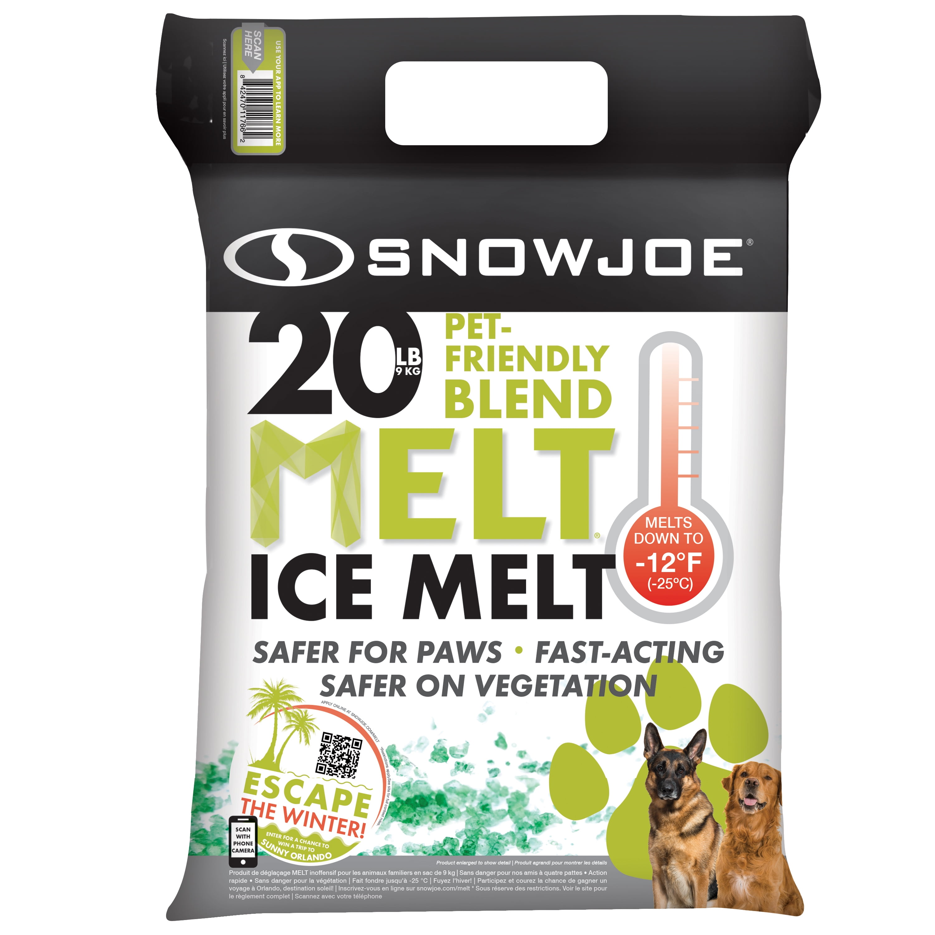 Snow Joe 20lb Pet-Safer Blend Premium Ice Melt, Driveway Friendly ...