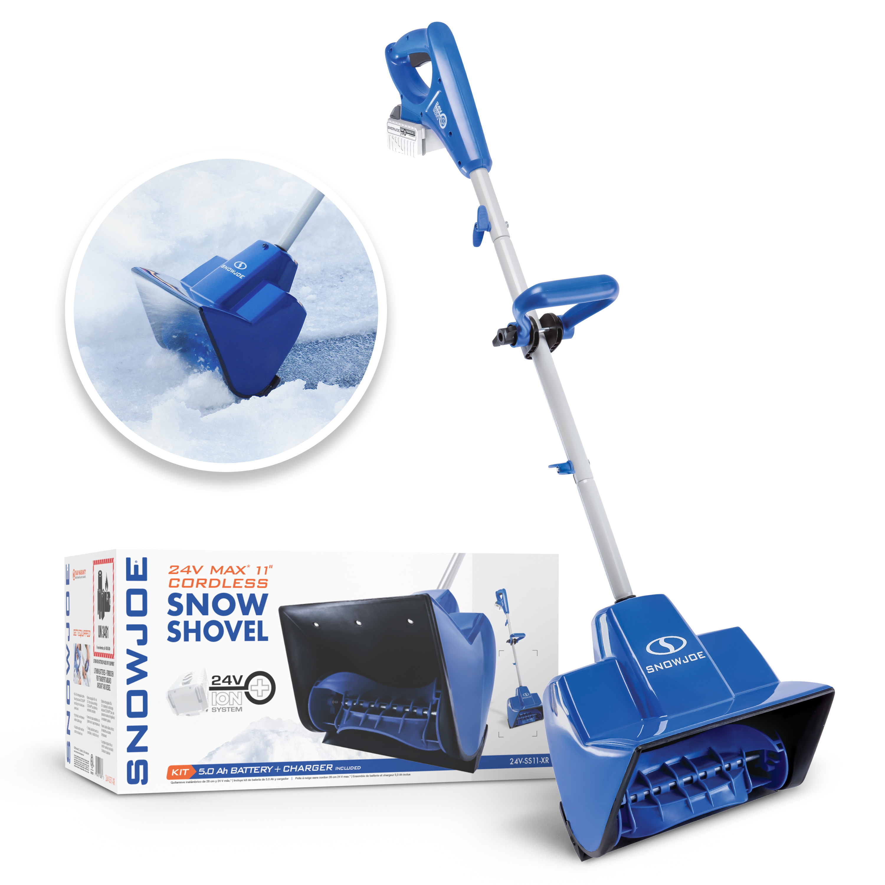 Snow Joe 24V 11-inch Cordless Snow Shovel, 5.0-Ah Battery & Charger ...