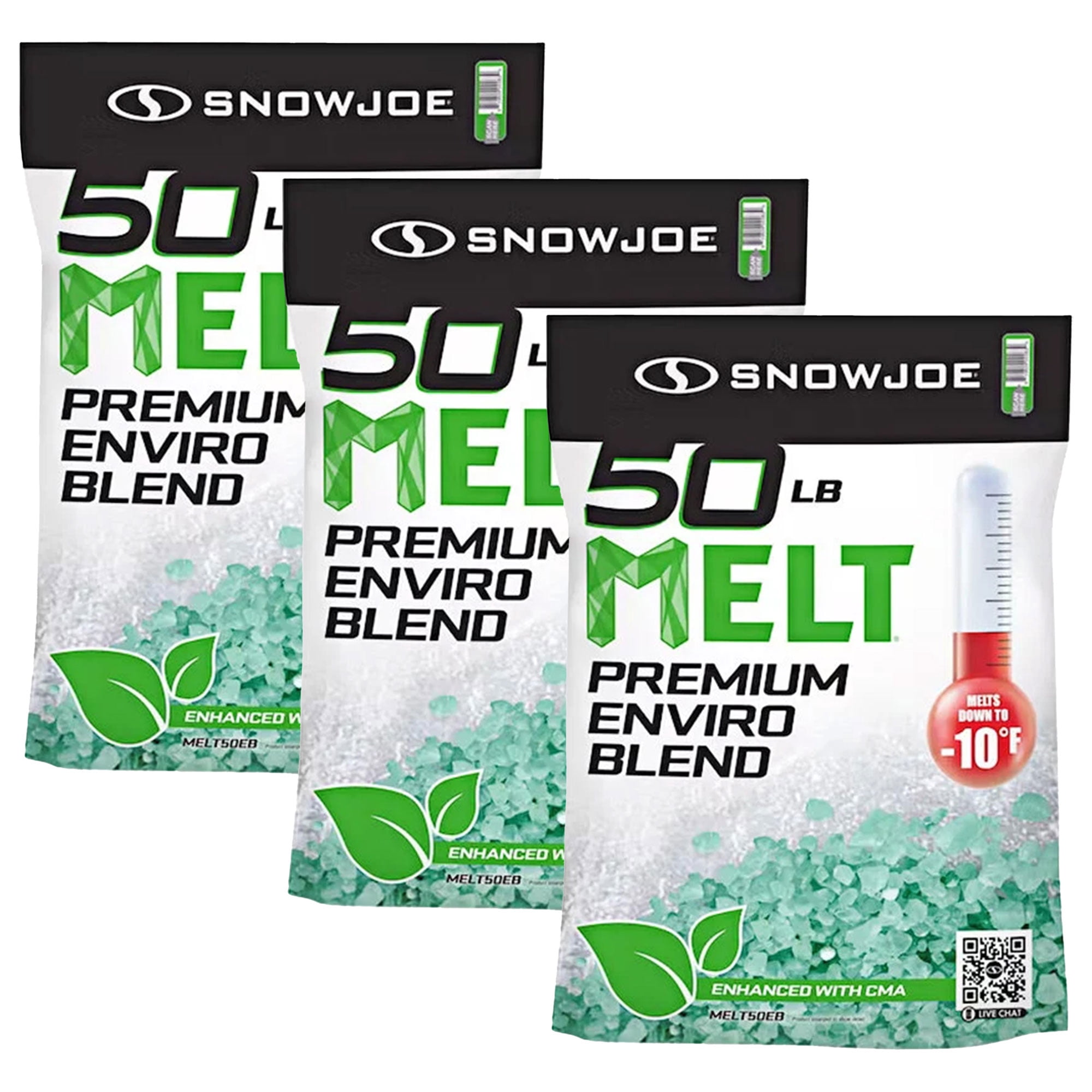 Snow Joe, Ice Melt, MELT50EB, 50 lb Enviro Blend Green Crystals ...