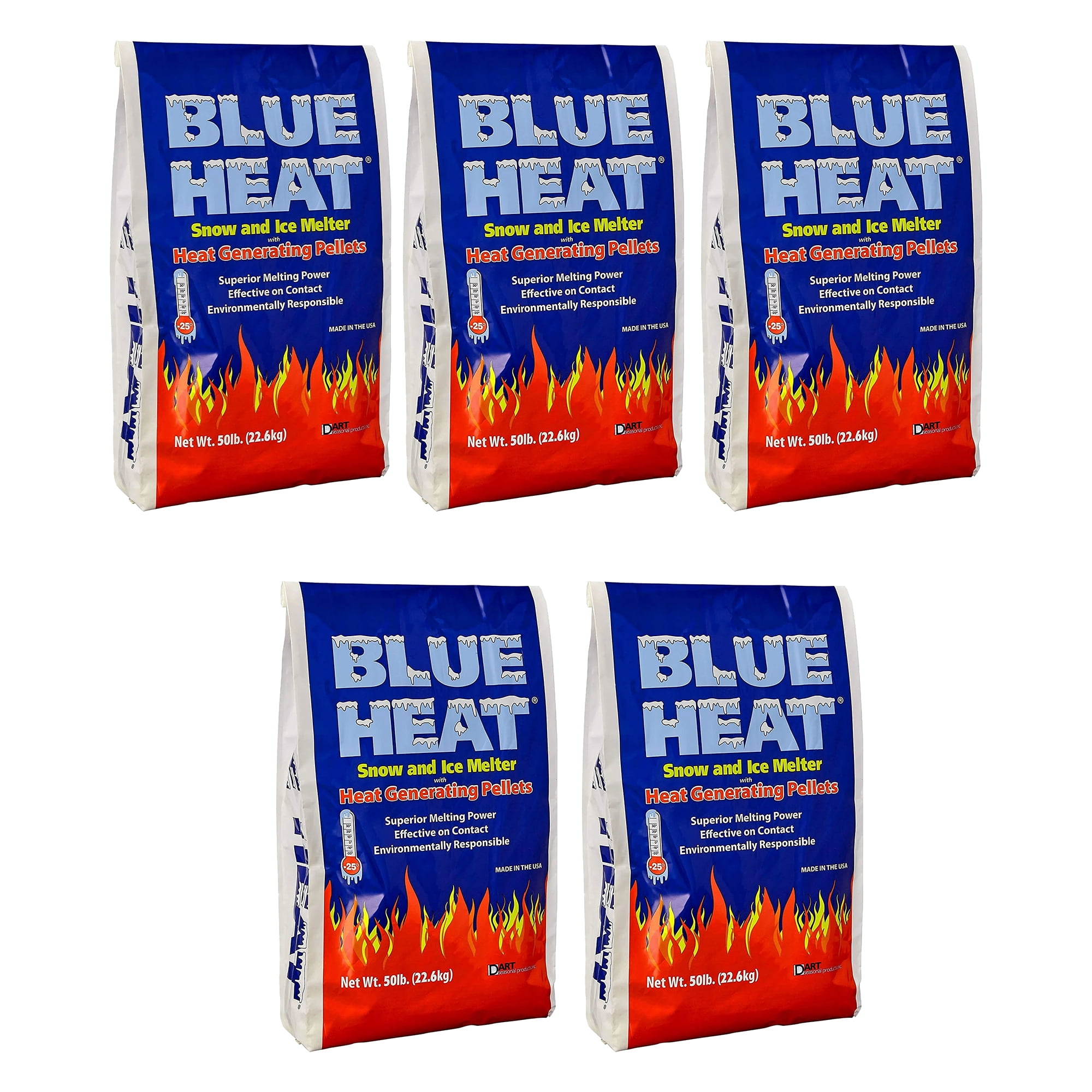 Snow Joe 5 Pack Blue Heat Snow & Ice Melter Pellets, Non-Staining, 20 ...