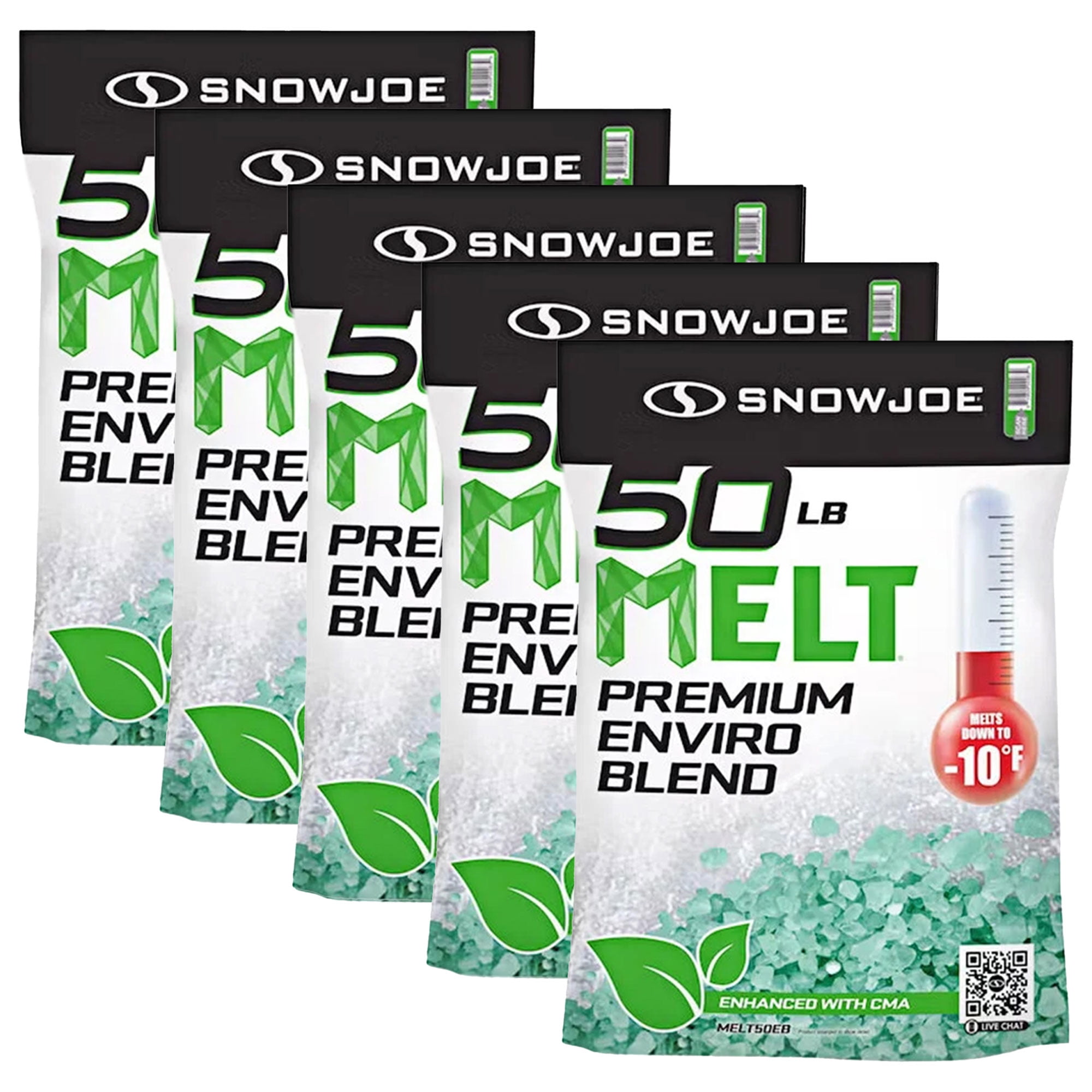 Snow Joe 5-Pack Premium Enviro Blend Ice Melt, Safer Melter with CMA ...