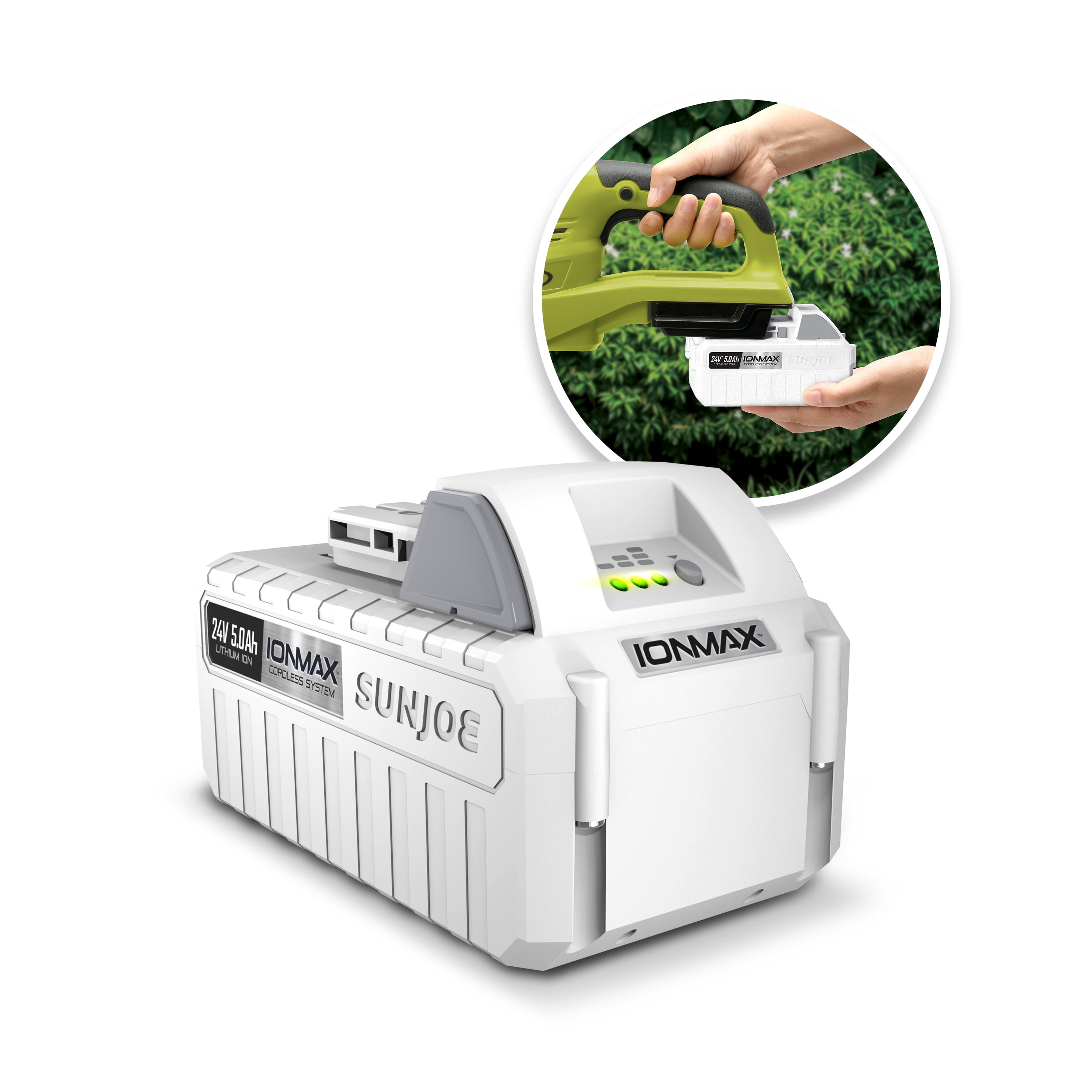 Snow Joe 24V 5.0Ah Lithium-Ion Battery, Universal for All Joe Brands, 3 ...