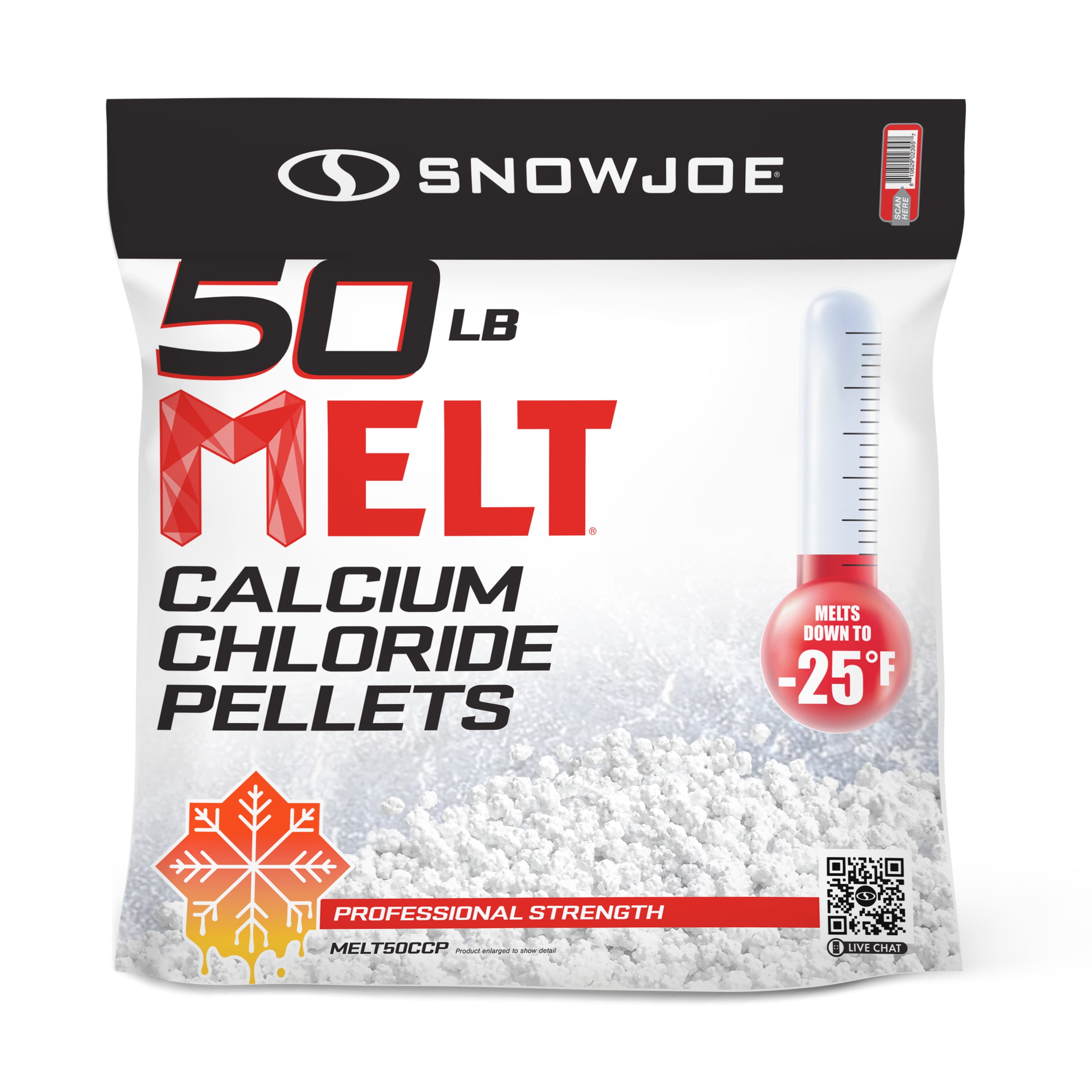 Snow Joe MELT 50 lb Resealable Bag Calcium Chloride Pellets ...