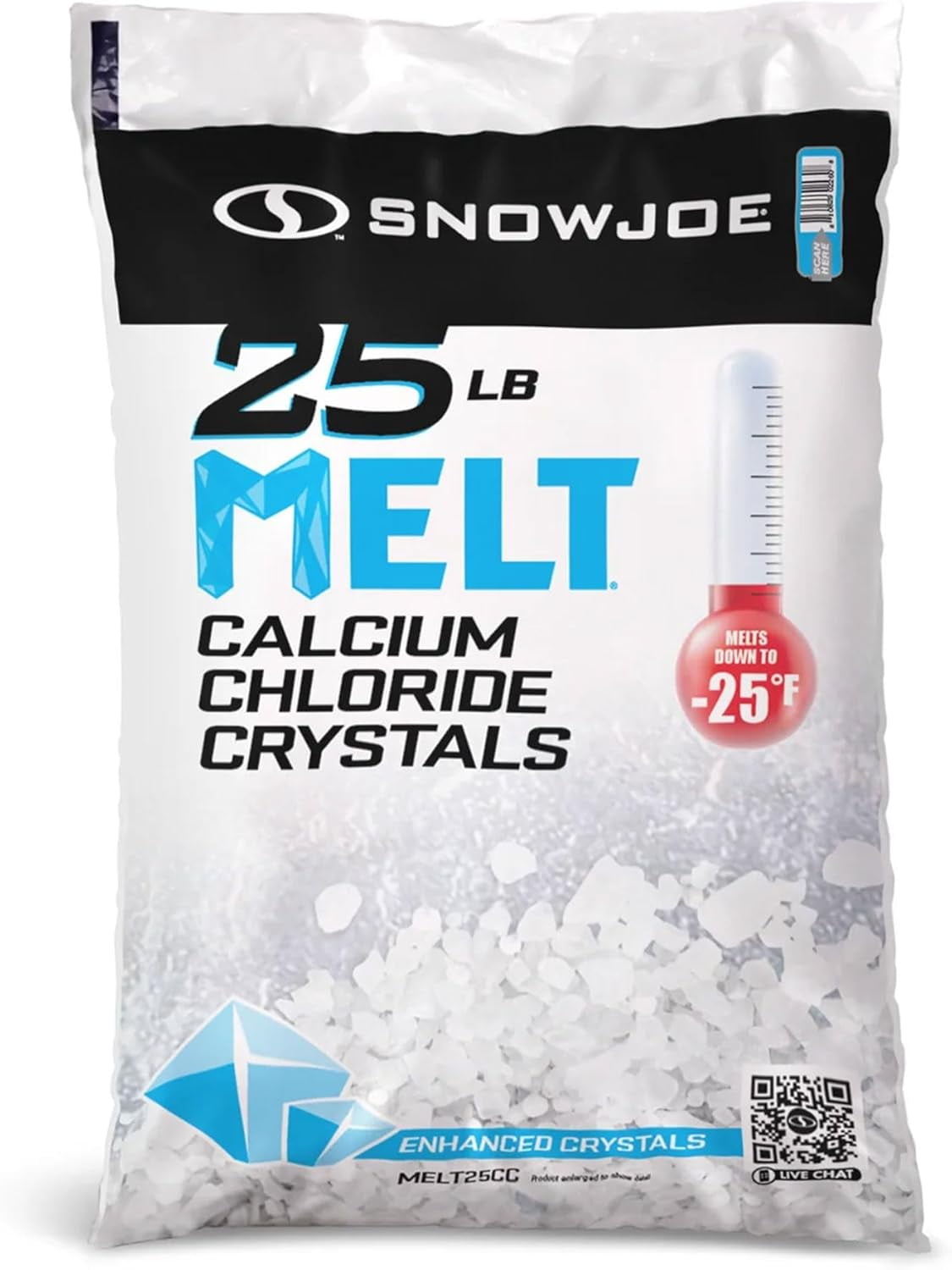 Snow Joe Melt 2 Go Crystal Snow and Ice Melt Salt for Sidewalk, 25 ...