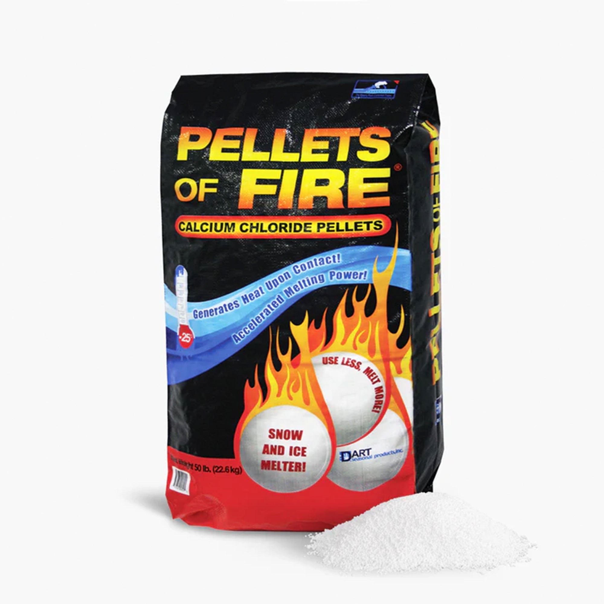 Snow Joe Pellets of Fire Ice Melt for Driveways and Sidewalks, 50 lbs ...