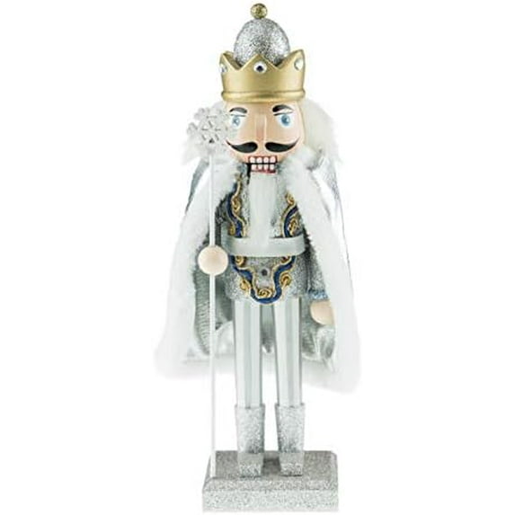 Snow King 10 Inch Traditional Wooden Nutcracker, Festive Christmas ...