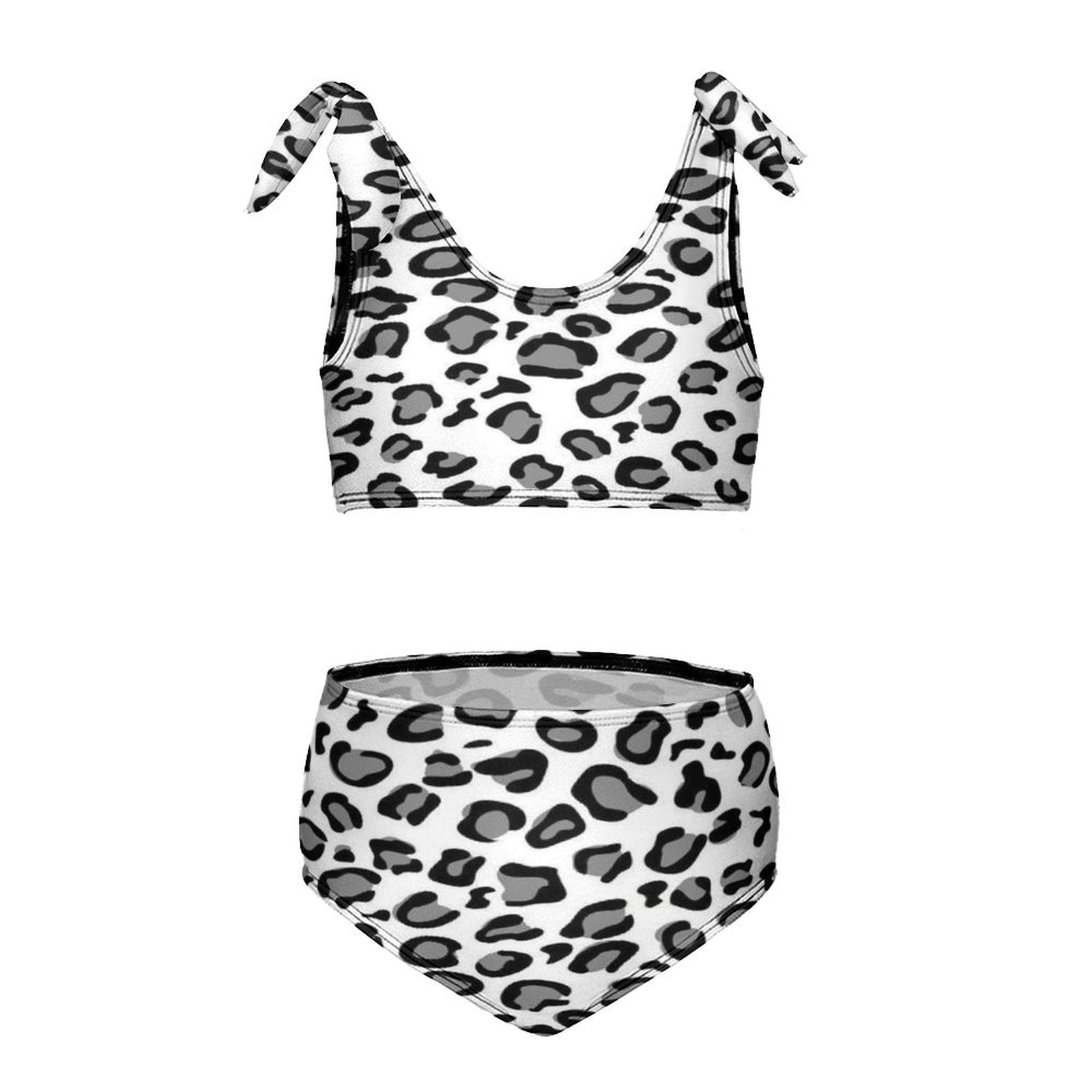 Snow Leopard Girl's 2 Piece Bikini Set Beach Sport Swimsuit Swimwear 10 ...