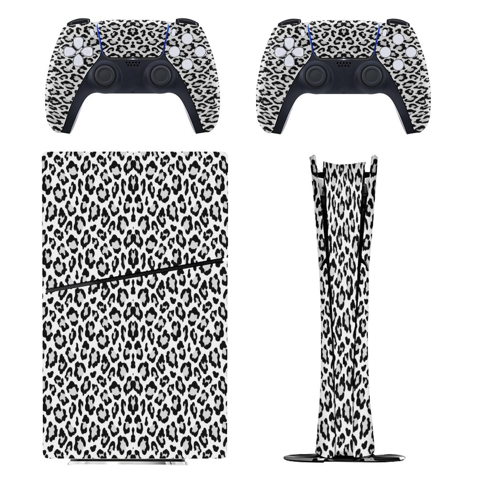 Snow Leopard Print PS5/PS5 Slim Digital Disc Skin Sticker For Console ...