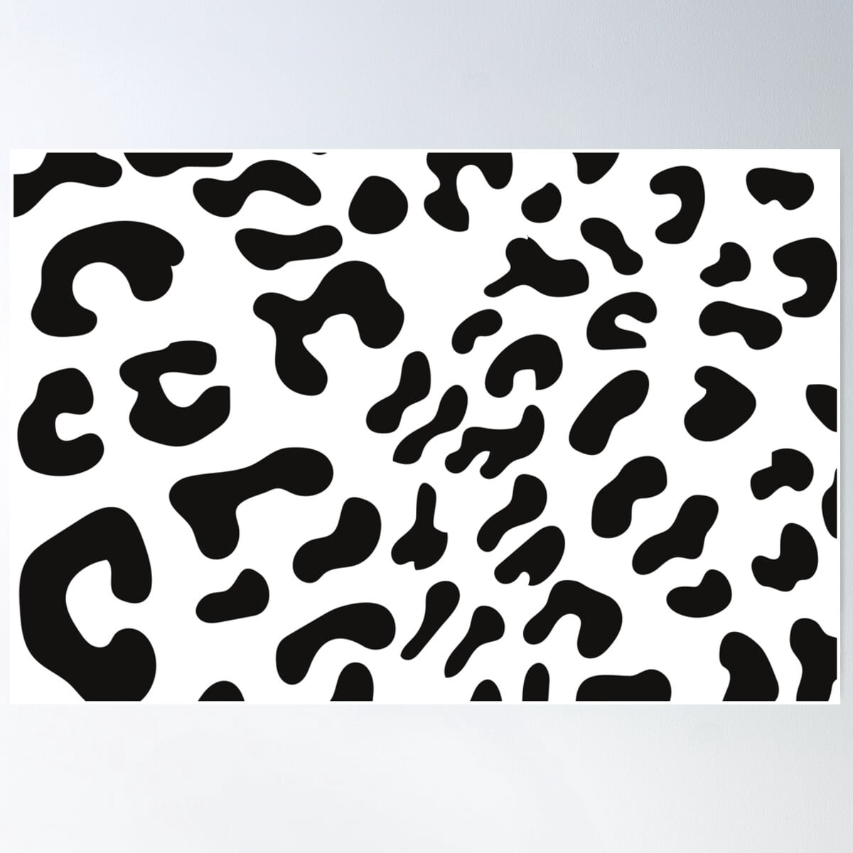 Snow Leopard Spots Pattern Poster Wall Art, Modern Wall Decor For ...