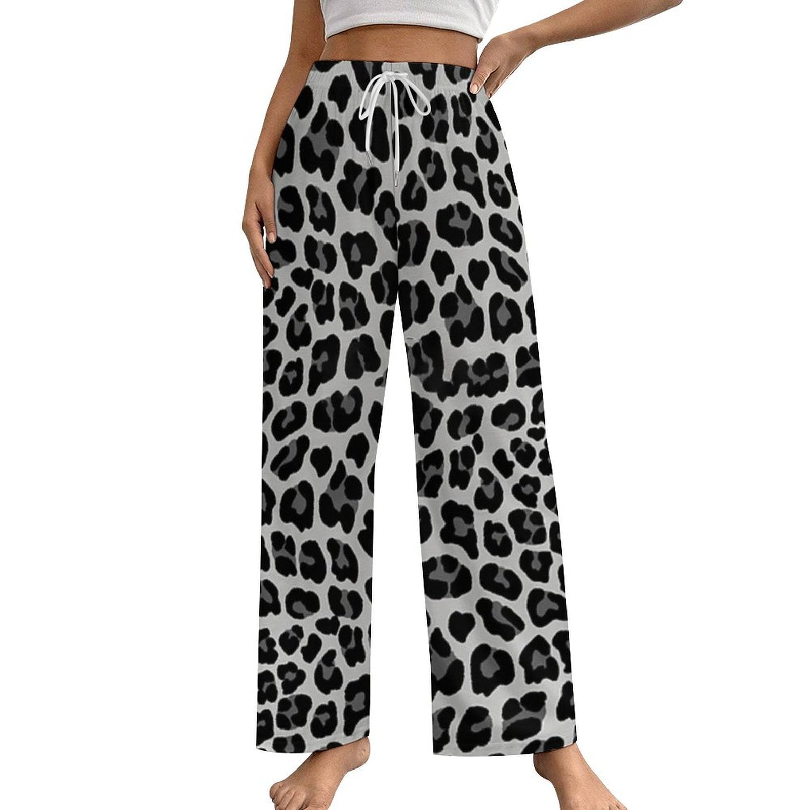 Snow Leopard White Women's Pajamas Pajama Pants Women's Sleepwear ...