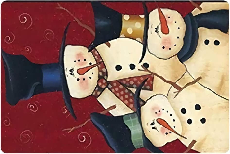 Snow Man Welcome Doormat Duty Holiday Doormat for Indoor, Easy Clean ...